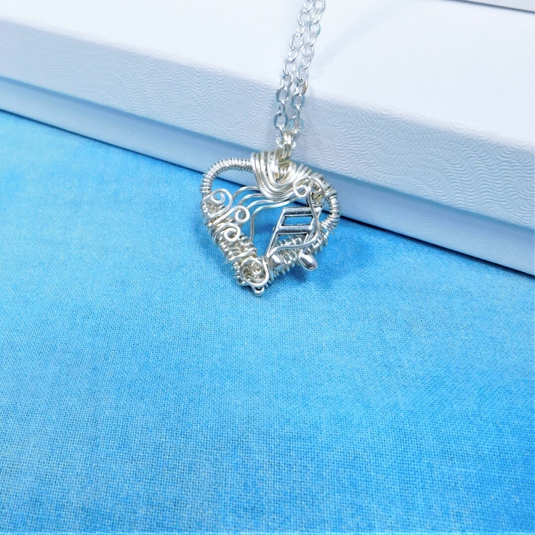 Artistic Music Note Necklace, Gift for Piano Choir Orchestra Band Vocal ...