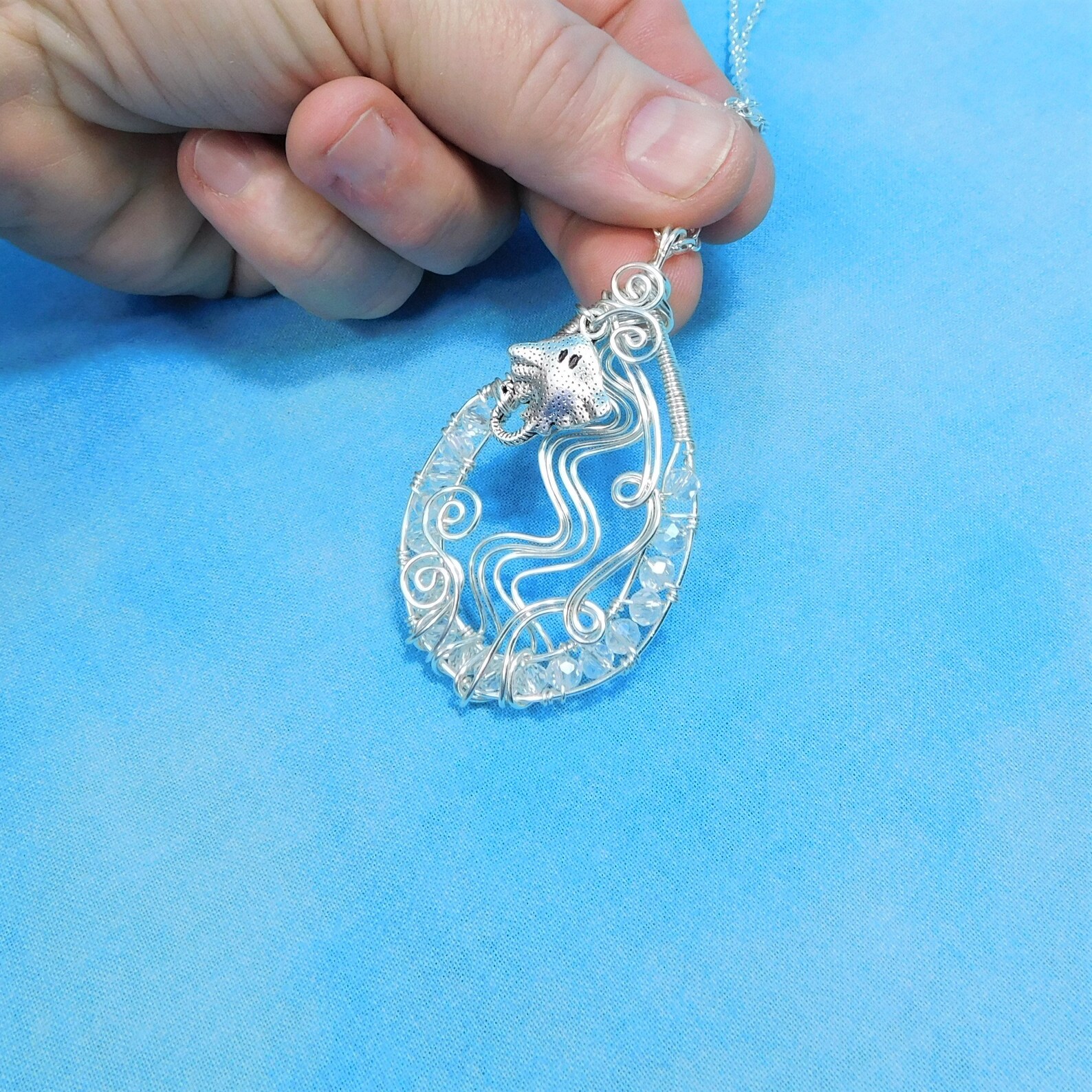 Artistic Stingray Pendant Unique Wire Wrapped Manta Ray | Etsy