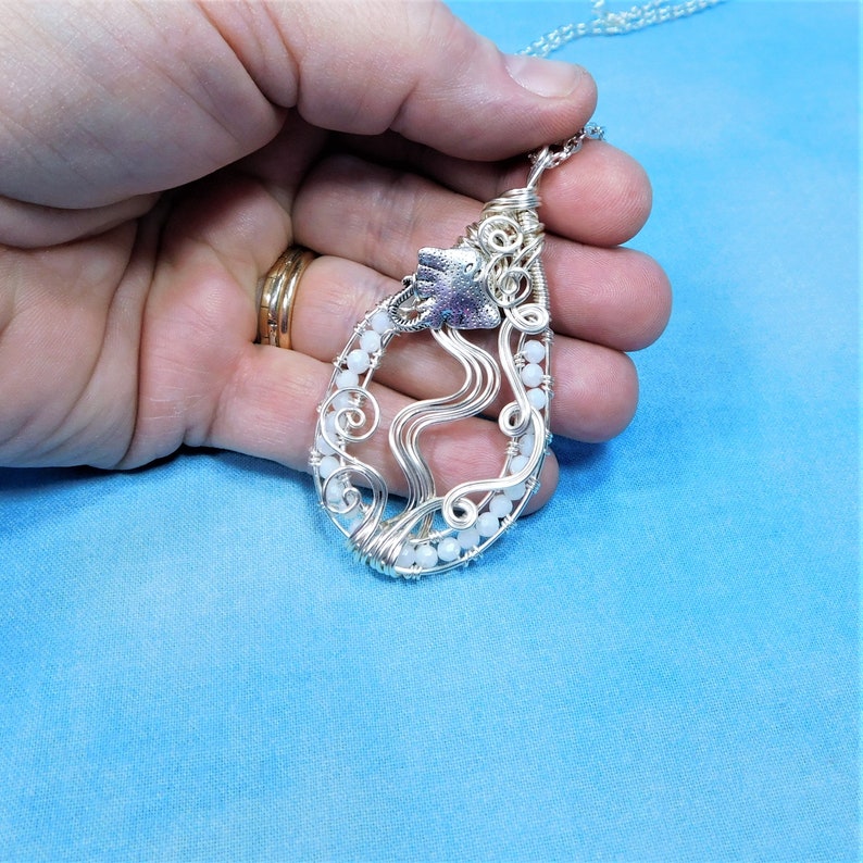 Artistic Stingray Pendant Unique Wire Wrapped Manta Ray | Etsy