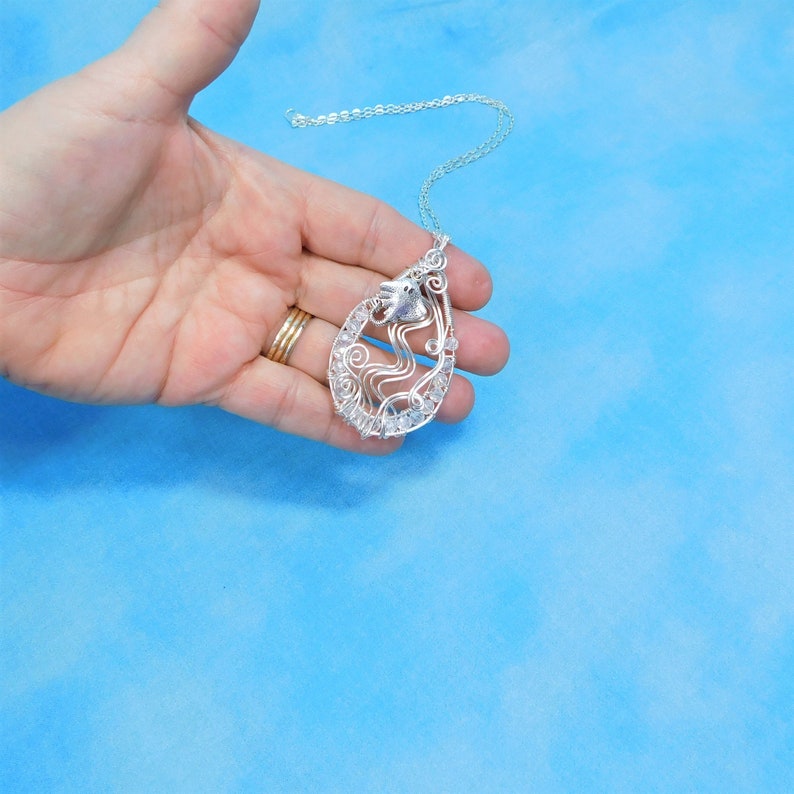 Artistic Stingray Pendant, Unique Wire Wrapped Manta Ray Necklace ...