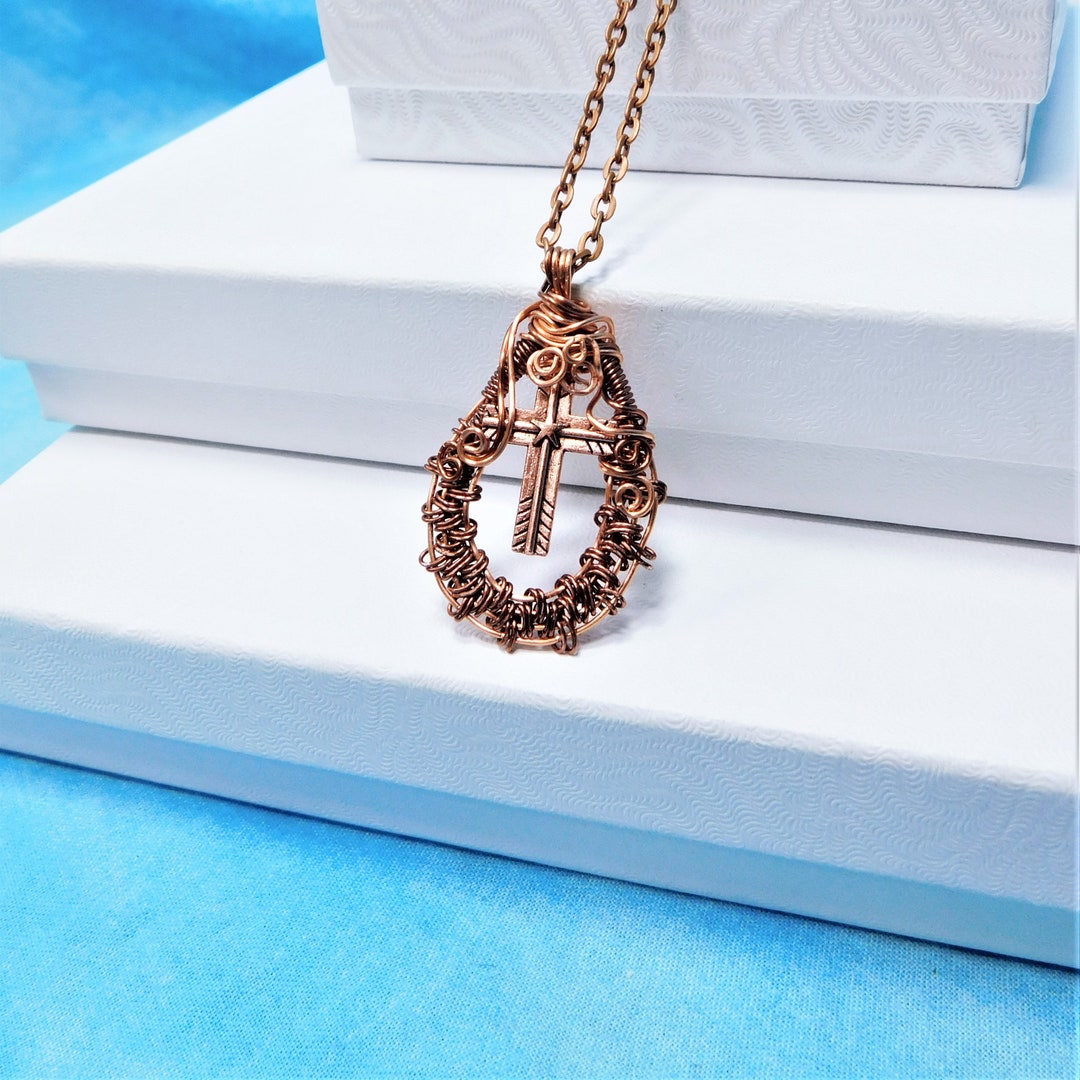 Rustic Christian Cross Necklace for Women, Inspirational Spiritual ...