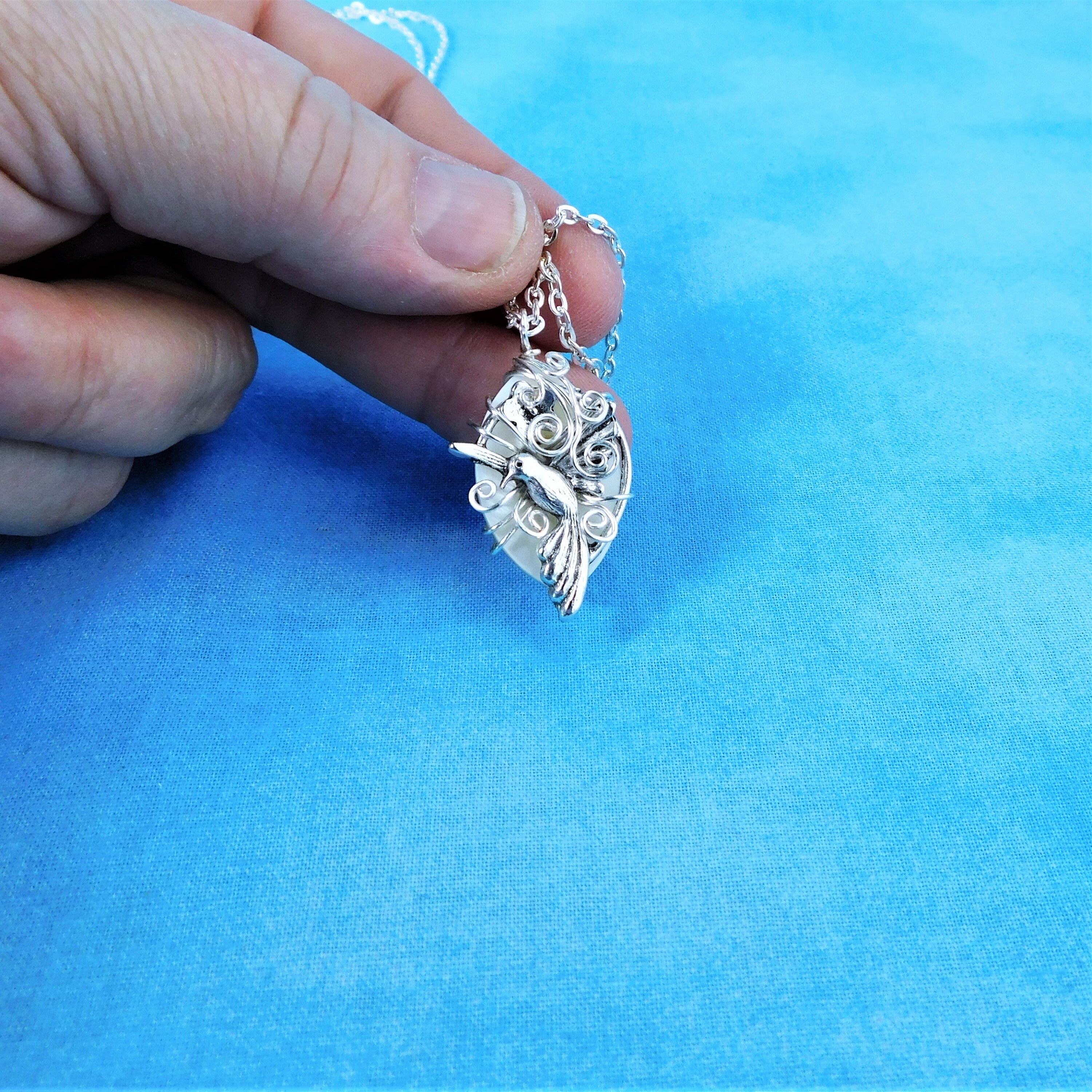 Hummingbird Pendant, Unique Wire Wrapped Necklace, Artisan Crafted Bird ...