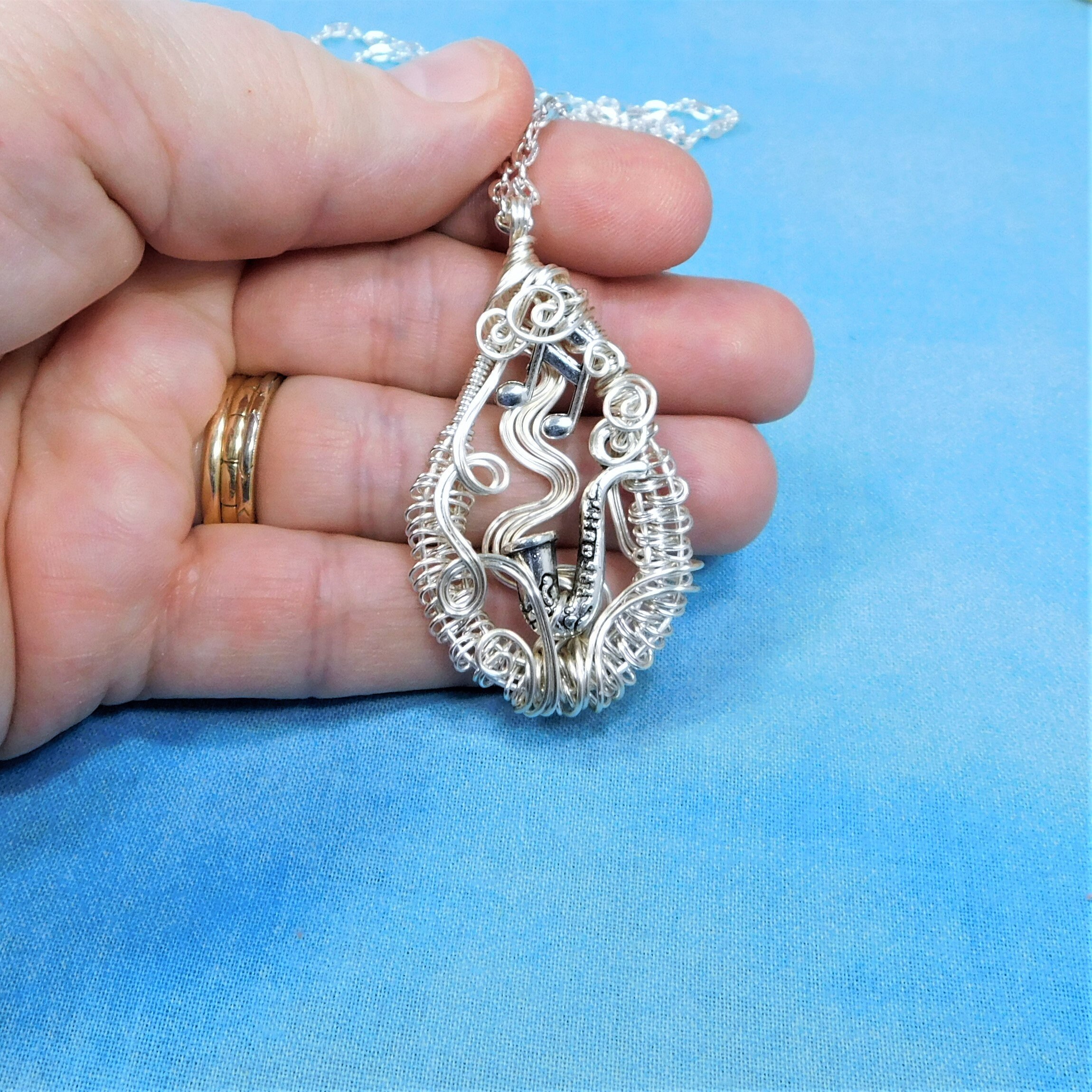 Saxophone Necklace, Jewelry for Music Lover, Musician, Band or ...
