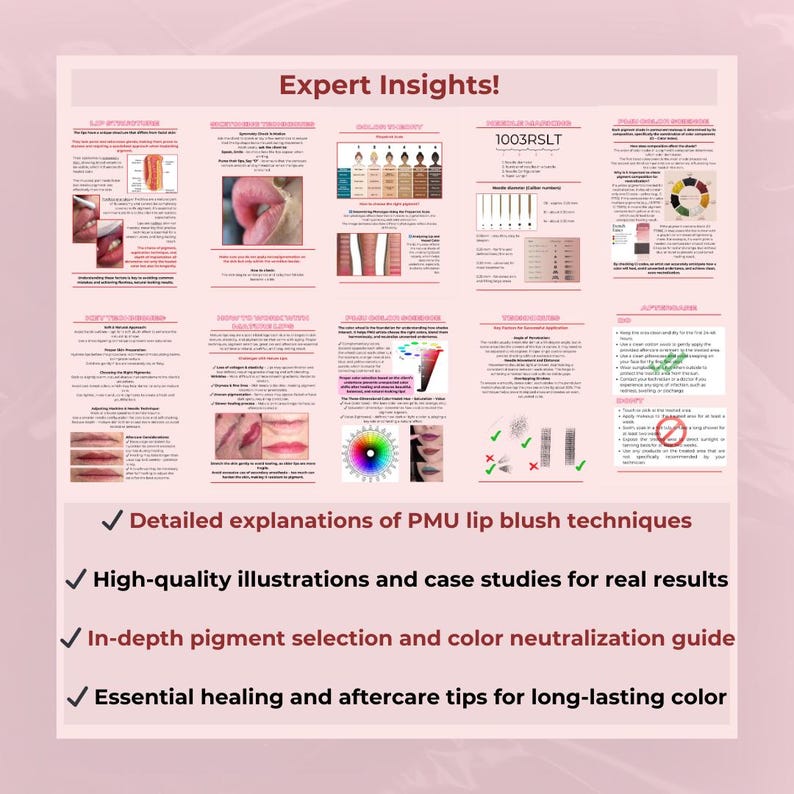 Lip Blush PMU Training Manual: Dark Lip Neutralization, Color Theory ...
