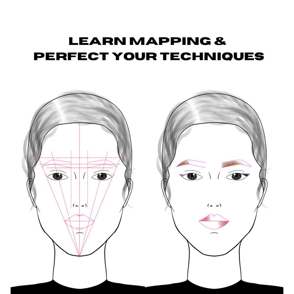 Procreate Face Charts: PMU Brow Mapping Practice (digital Download PDF ...