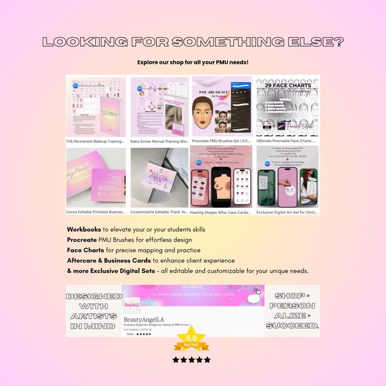 Procreate Face Charts: PMU Brow Mapping Practice (digital Download PDF ...