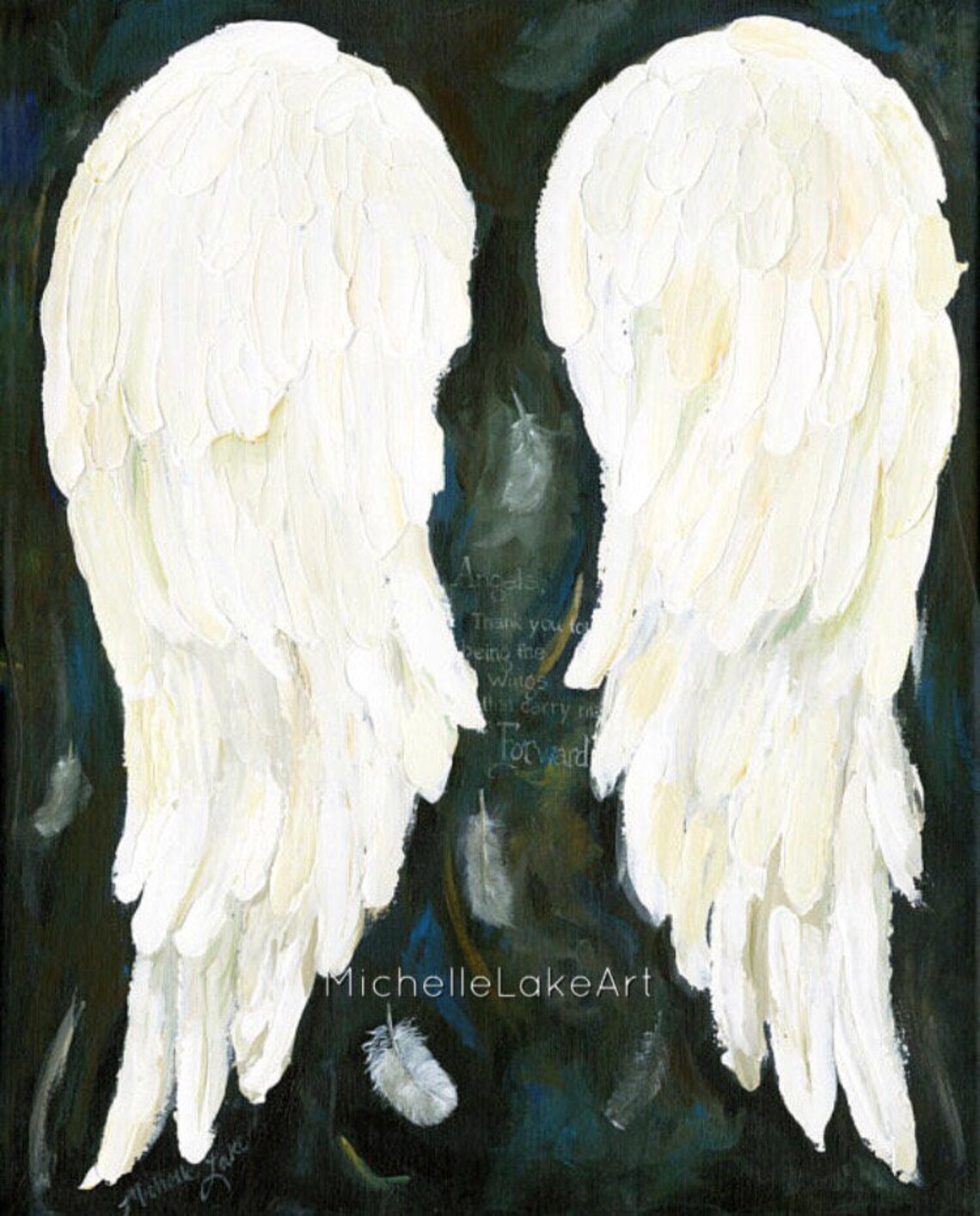 Angel Wings Painting Art Print Reproduction - Etsy