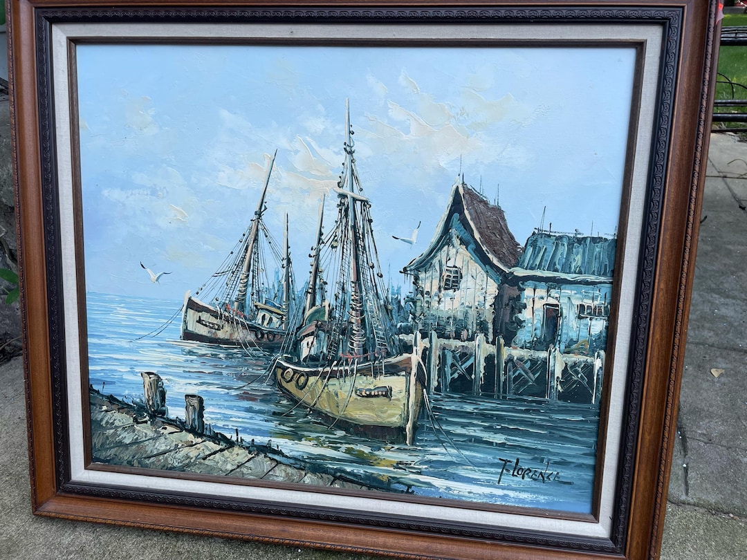 Florence Wilkins Furst Original Oil Painting, Mid-century Vintage Art ...