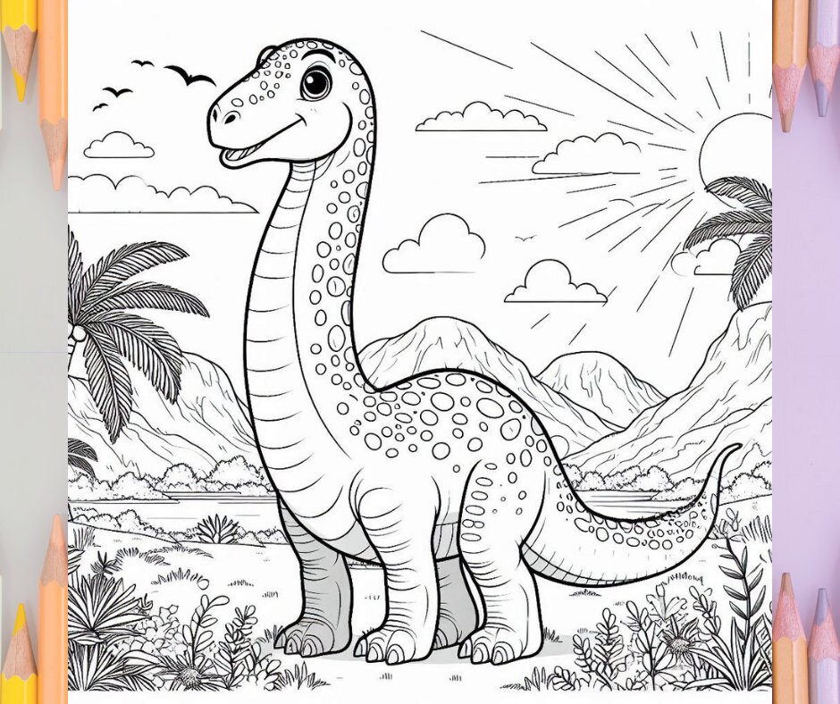 Fun Animated Dinosaur Coloring Pages for Kids. Unleash Prehistoric Fun ...