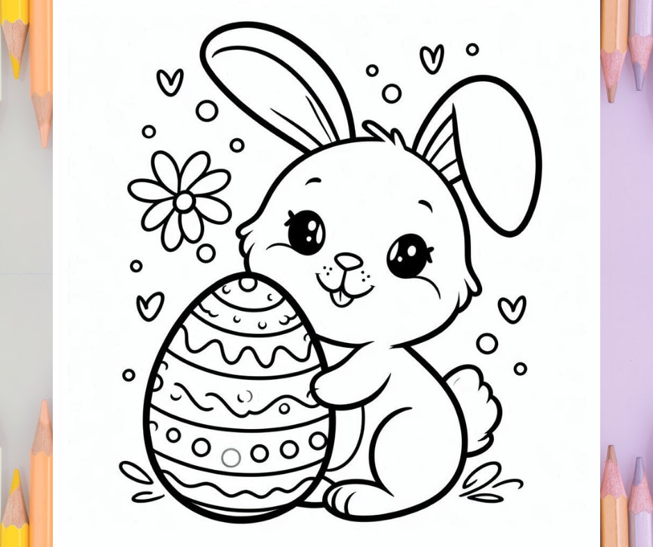 Printable Bunny Coloring Pages for Kids and Kids at Heart,fun at Home ...