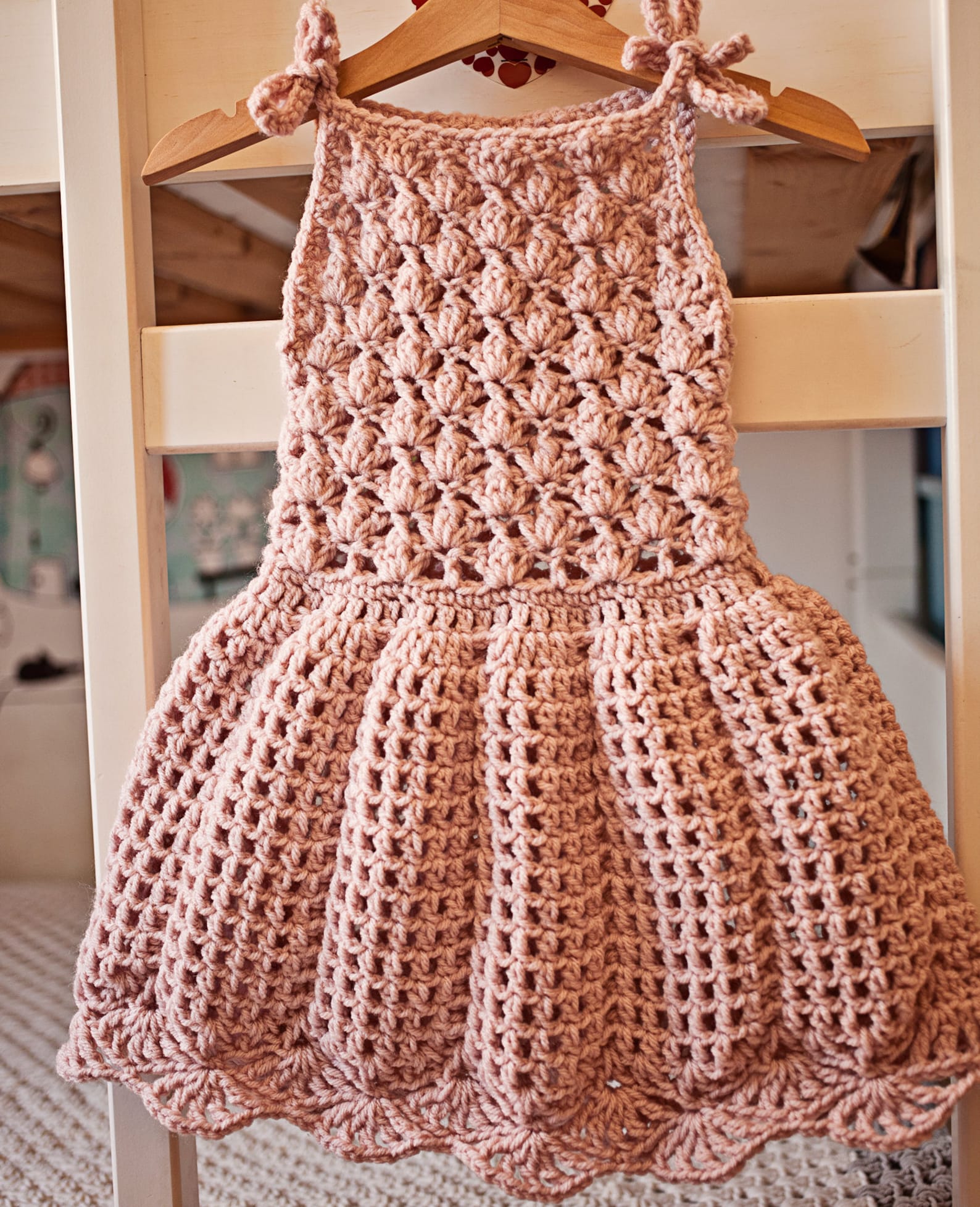 Crochet Dress PATTERN Pleated Dress sizes up to 8 Years english Only - Etsy