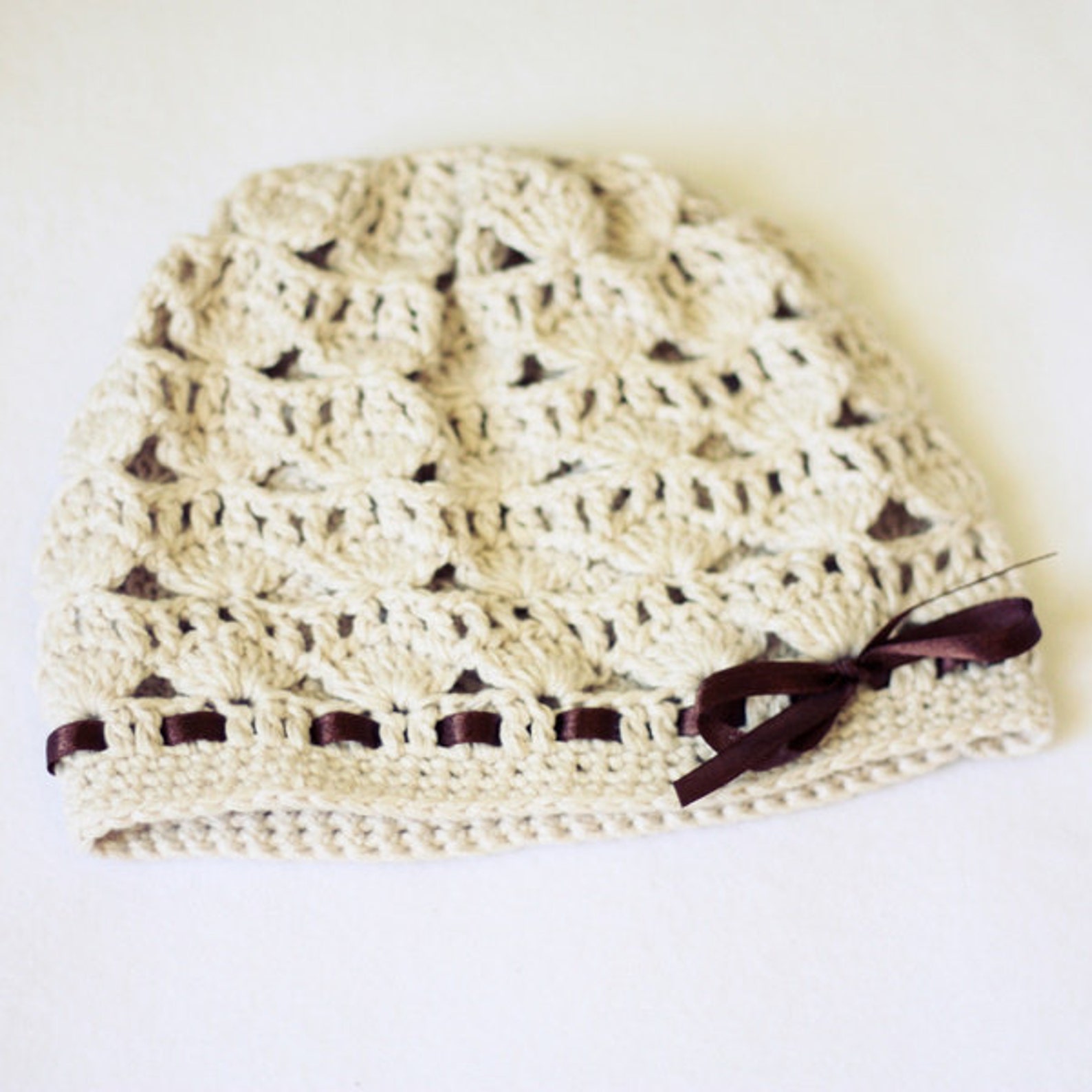 Crochet PATTERN Shell Motif Hat baby to Adult english - Etsy