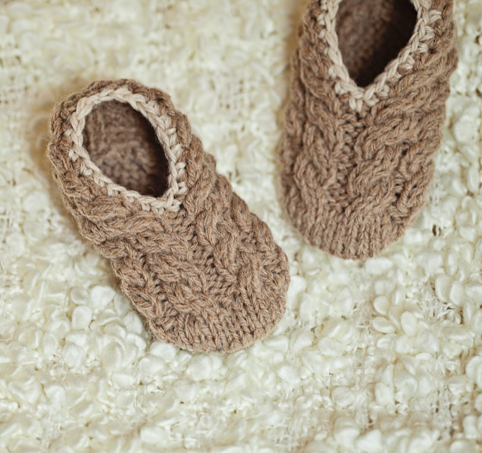 Knitting PATTERN - Baby Cable Slippers (english Only) - Etsy