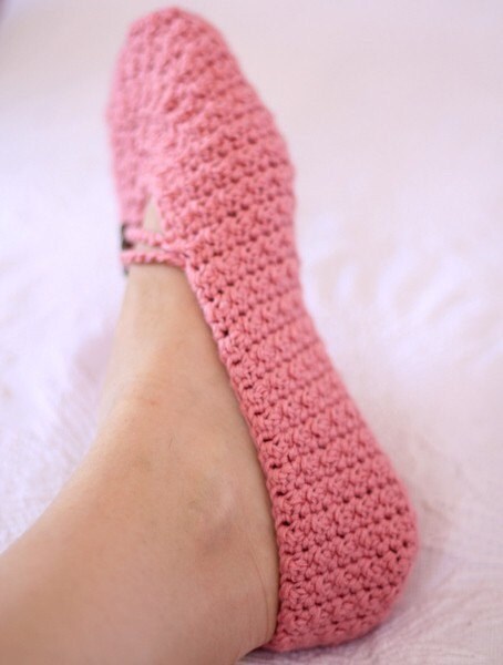 Crochet PATTERN - Pretty in Pink Ladies Slippers (english Only) - Etsy
