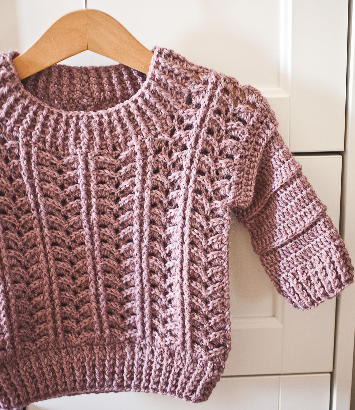 Crochet PATTERN - Chevron Sweater (child Sizes From 0-6m up to 9 ...