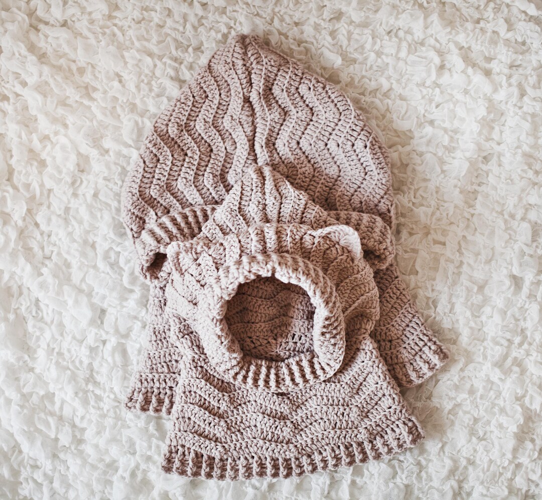 Crochet Hat PATTERN - Sand Cat Hooded Cowl (baby to Adult) (english ...