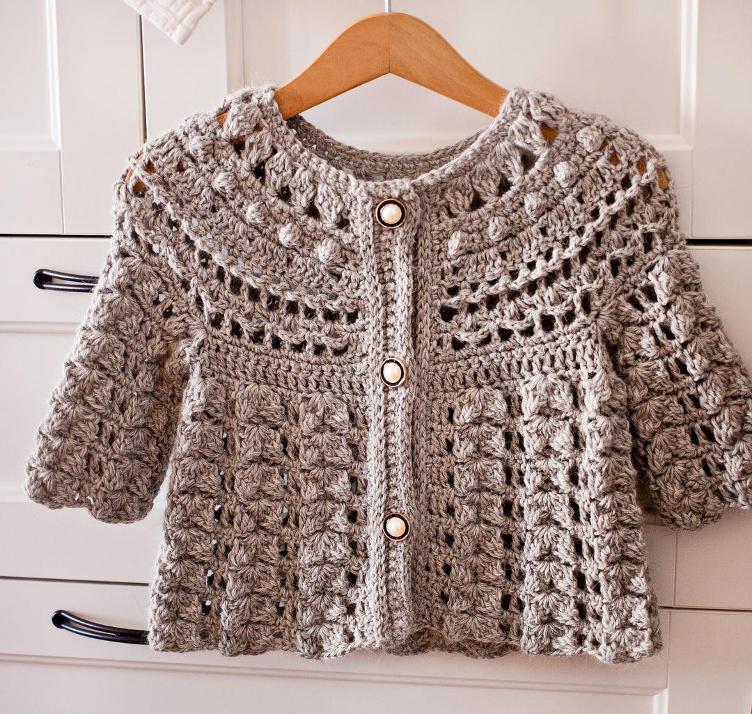 Crochet PATTERN - Caprice Cardigan (sizes From 0-6m up to 10y) (english ...