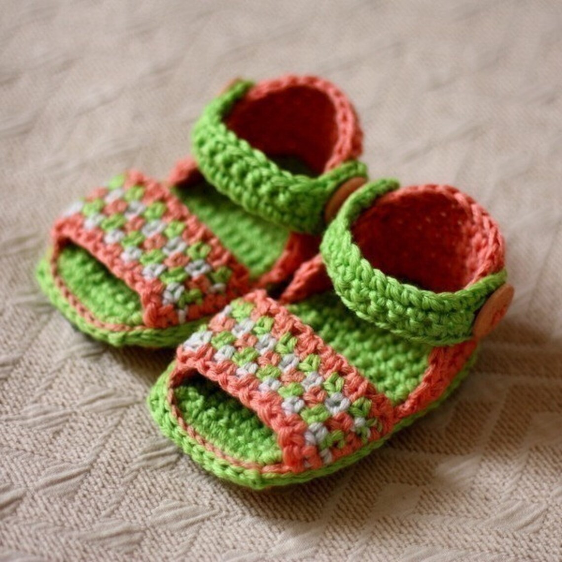 Crochet PATTERN Multi-coloured Sandals english Only - Etsy
