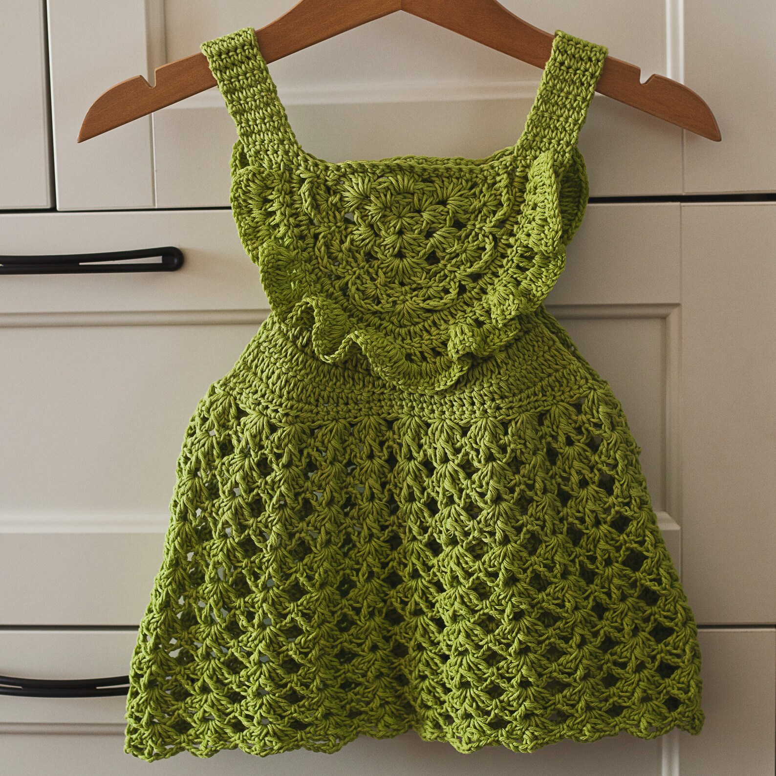 Crochet Dress PATTERN - Granny Triangle Pinafore Dress (sizes up to 6 ...