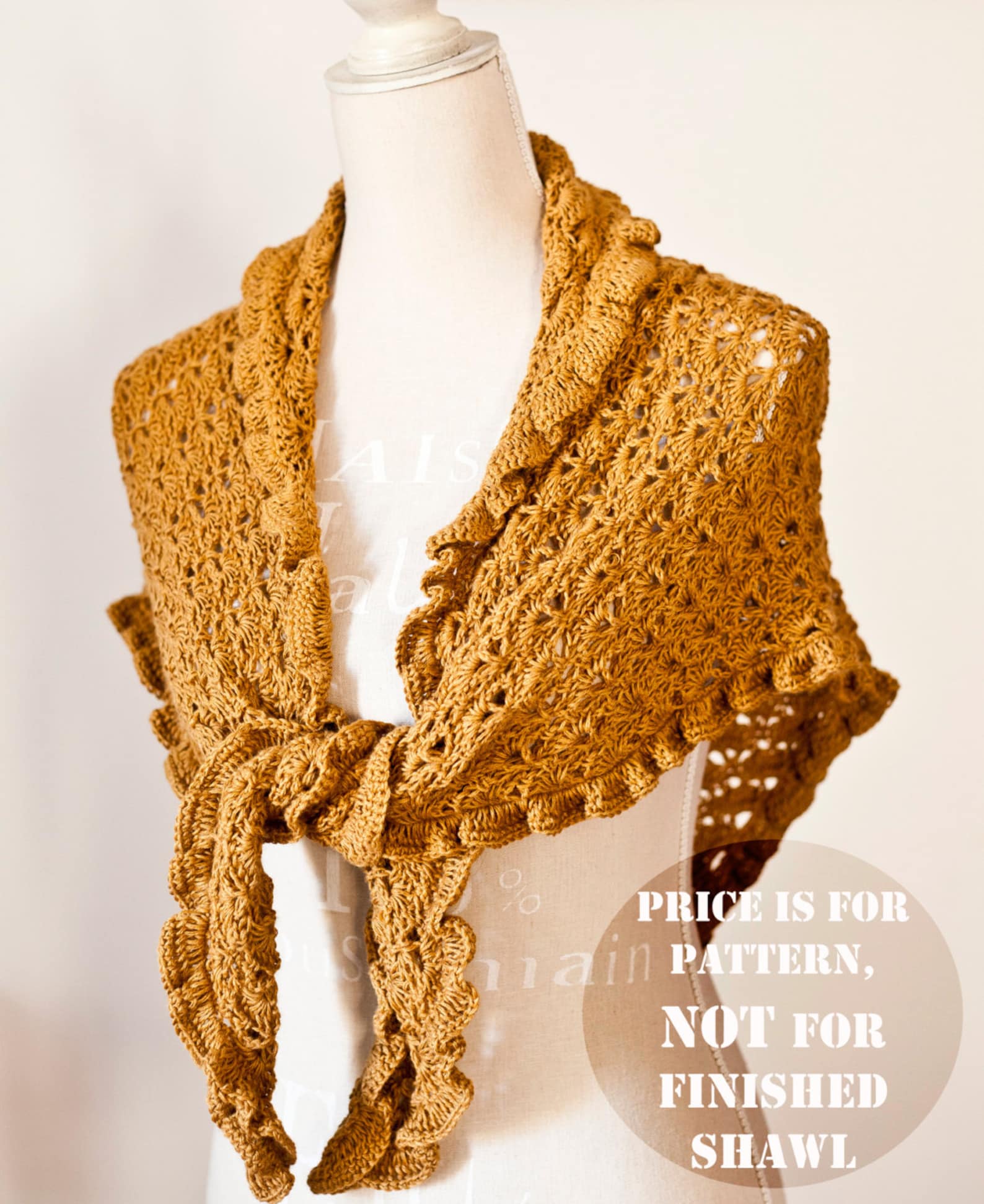Crochet PATTERN - Ruffle Shawl (english Only) - Etsy