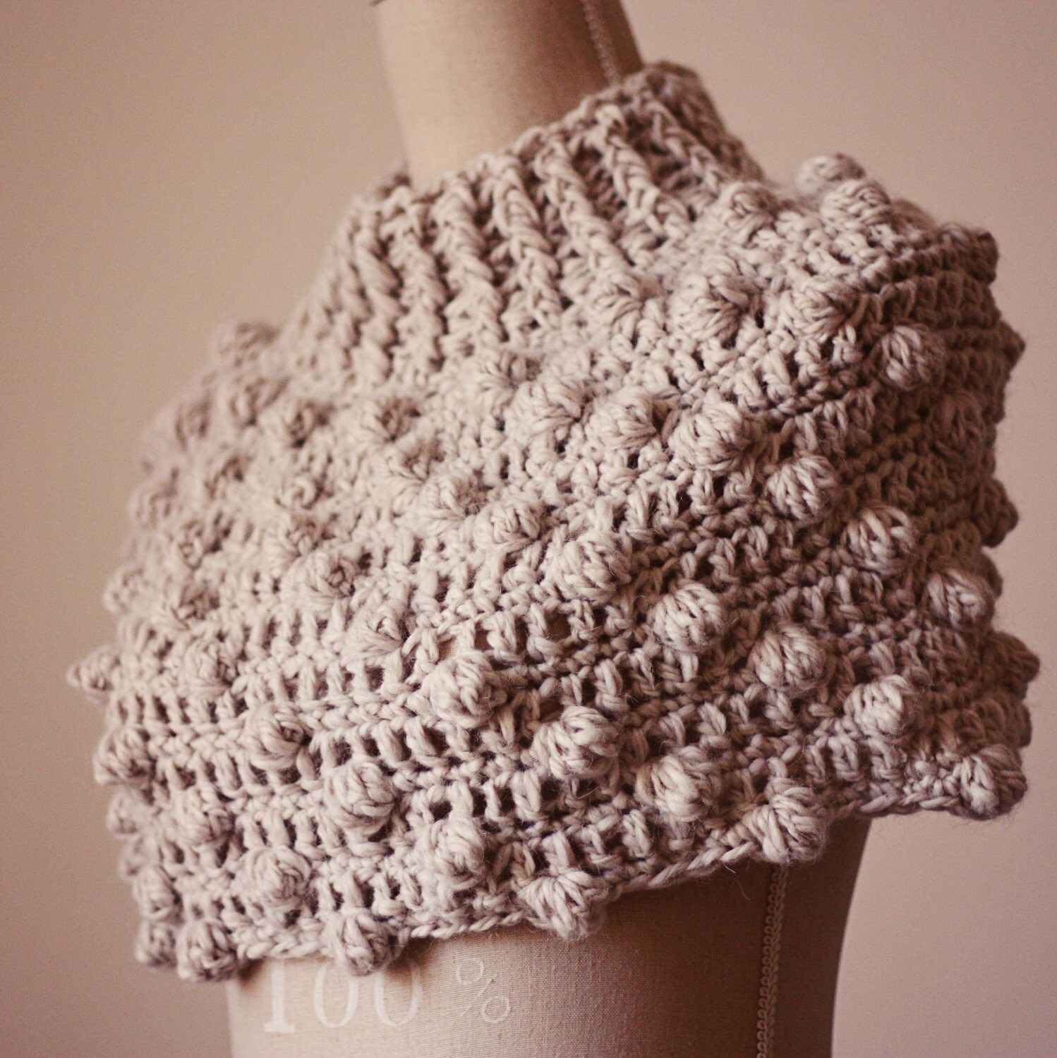 Crochet PATTERN (pdf File) - Bobble Snood or Poncho (two in One ...