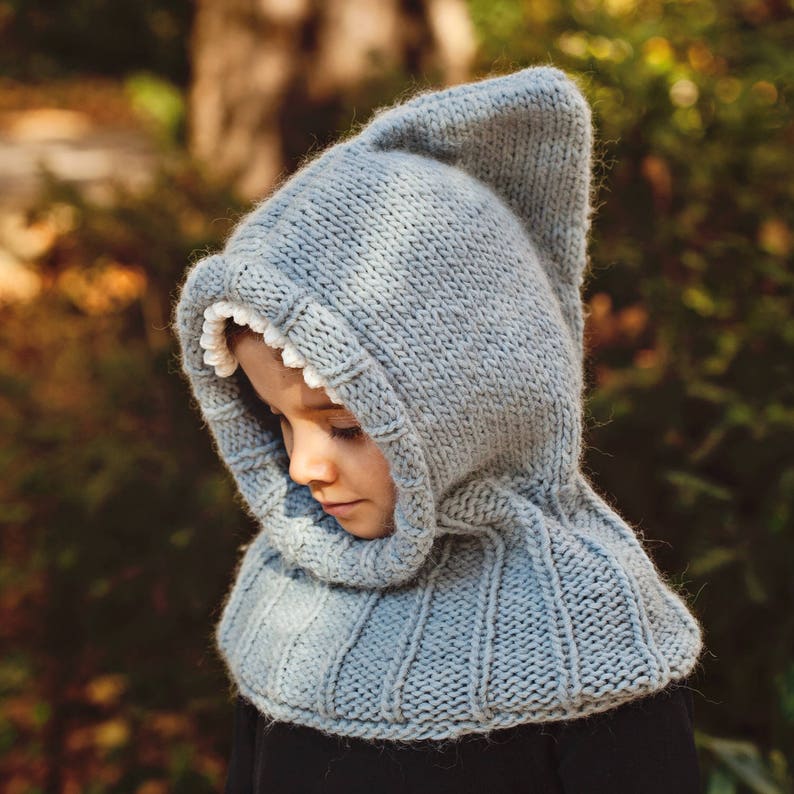 Knitting Pattern Shark Hooded Cowl english Only - Etsy