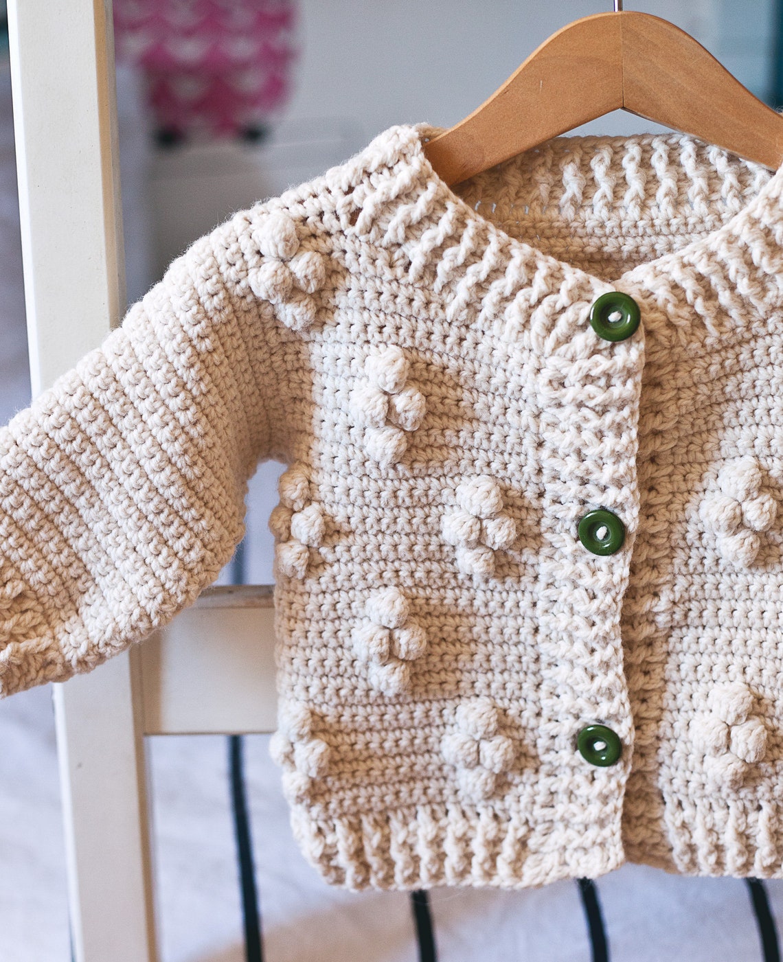 Crochet PATTERN Cotton Flower Cardigan sizes From 1-2y up - Etsy Canada