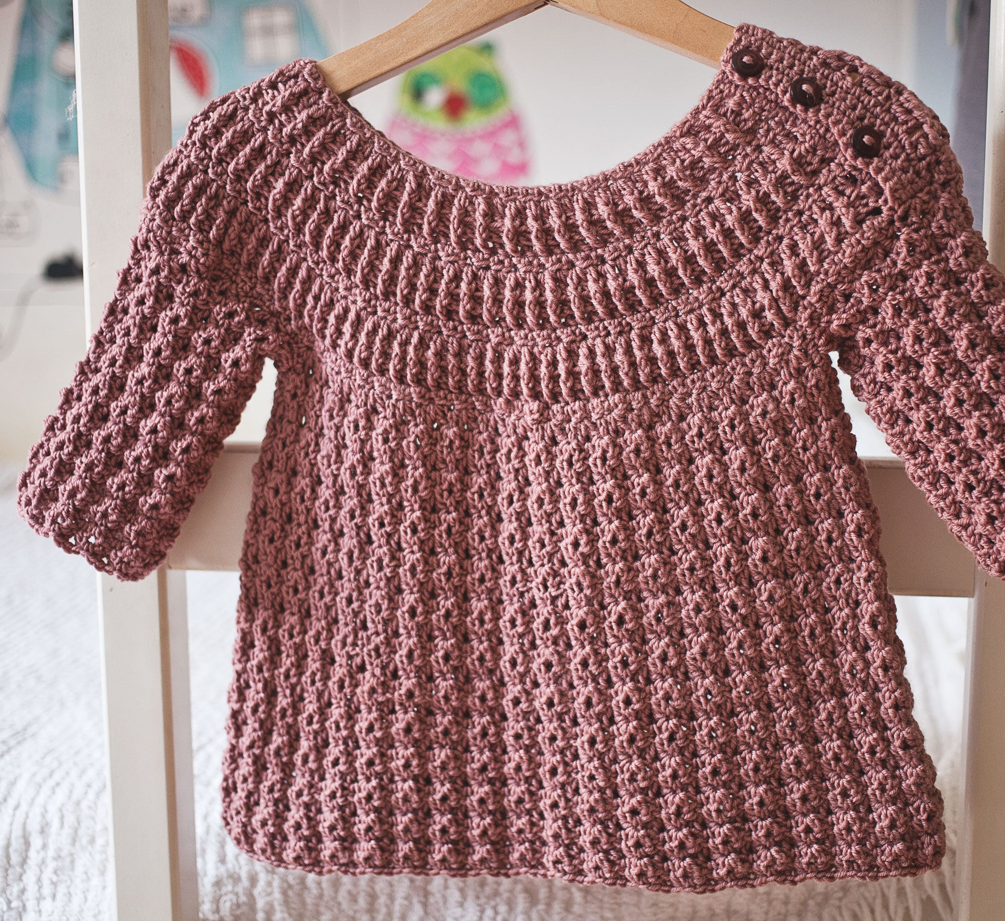 Crochet PATTERN - Ribbed Yoke Sweater (child Sizes - 6-12m Crochet PATTERN - Ribbed Yoke Sweater (child Sizes - 6-12m