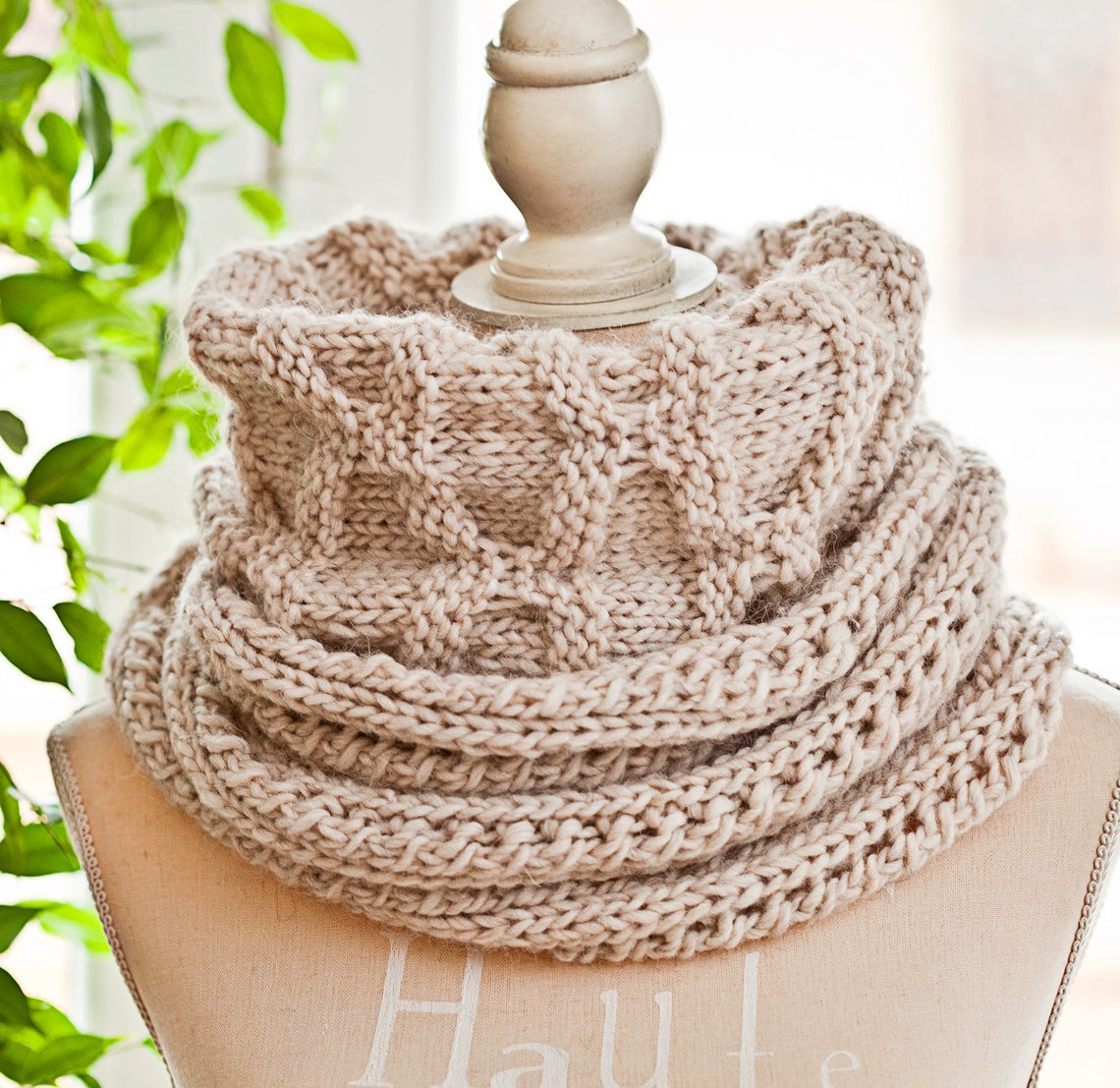 Knitting Pattern pdf File Instant Download Knit Infinity | Etsy