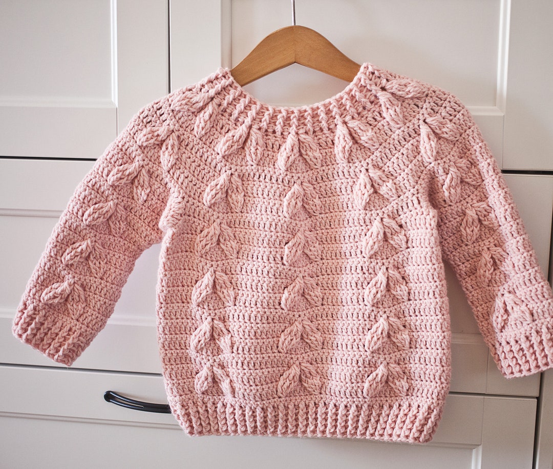 Crochet PATTERN - Magnolia Sweater (child Sizes 6-12m up to 9-10years ...