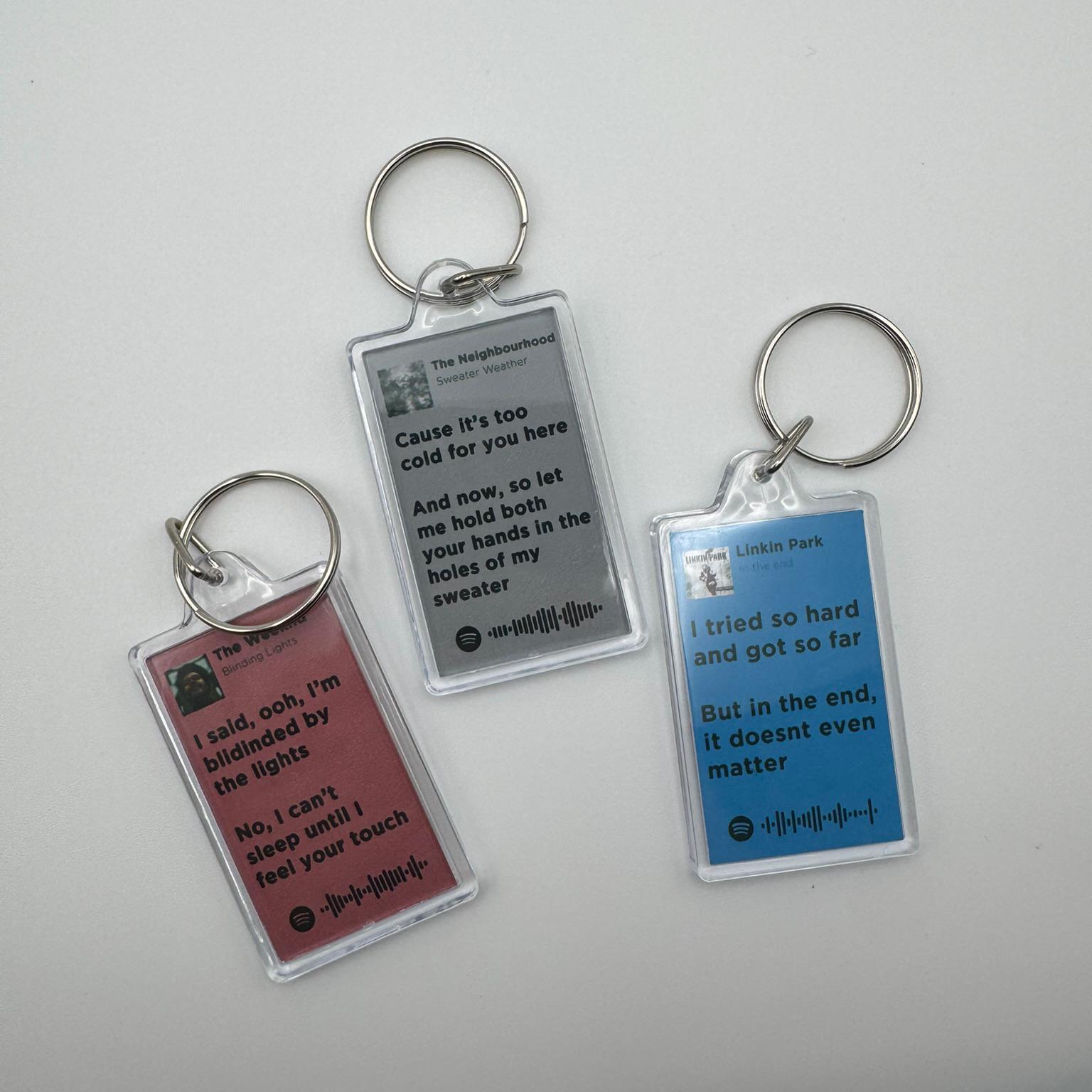 Custom Spotify Code Keychain – Personalized Music Gift With Scannable ...