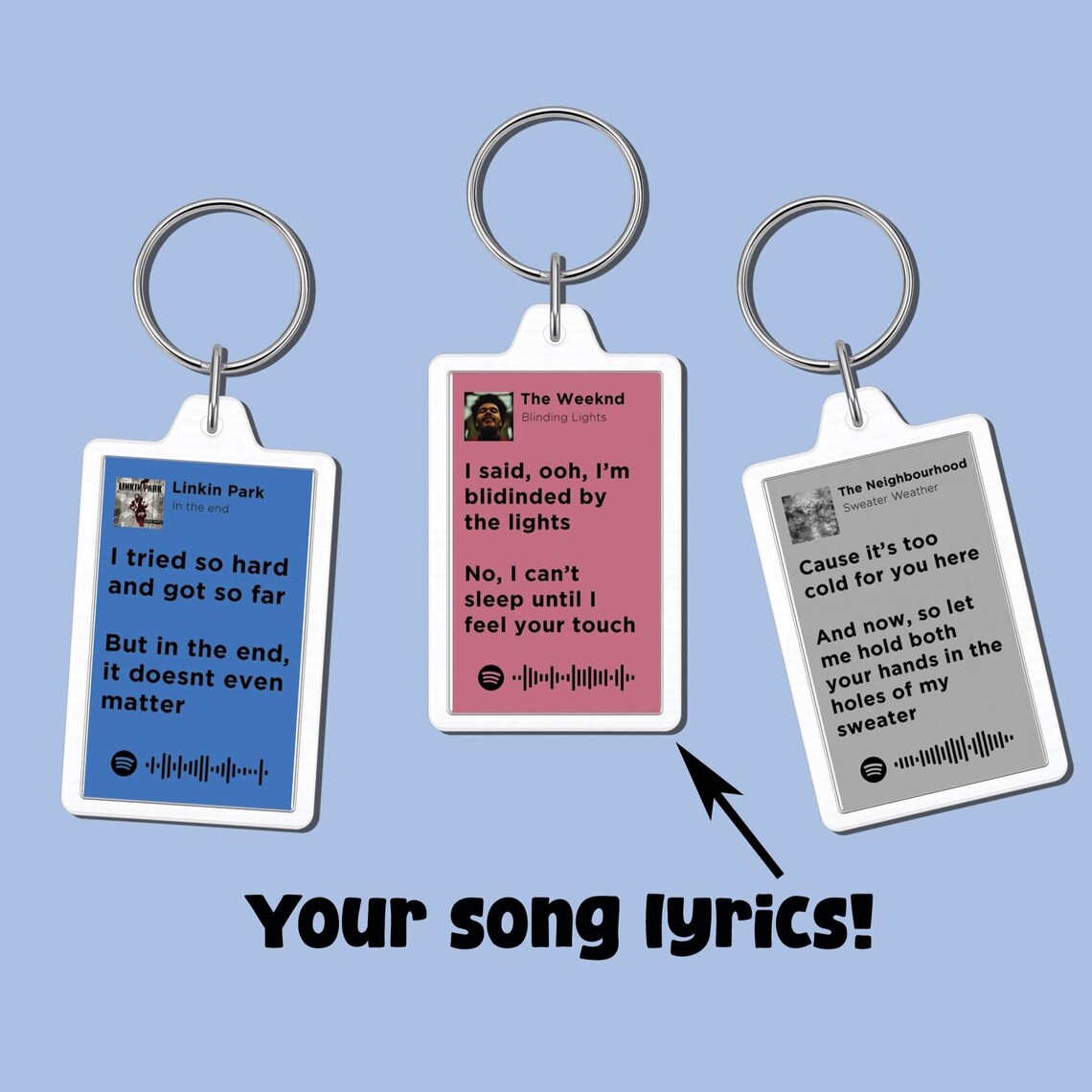 Custom Spotify Code Keychain – Personalized Music Gift With Scannable ...