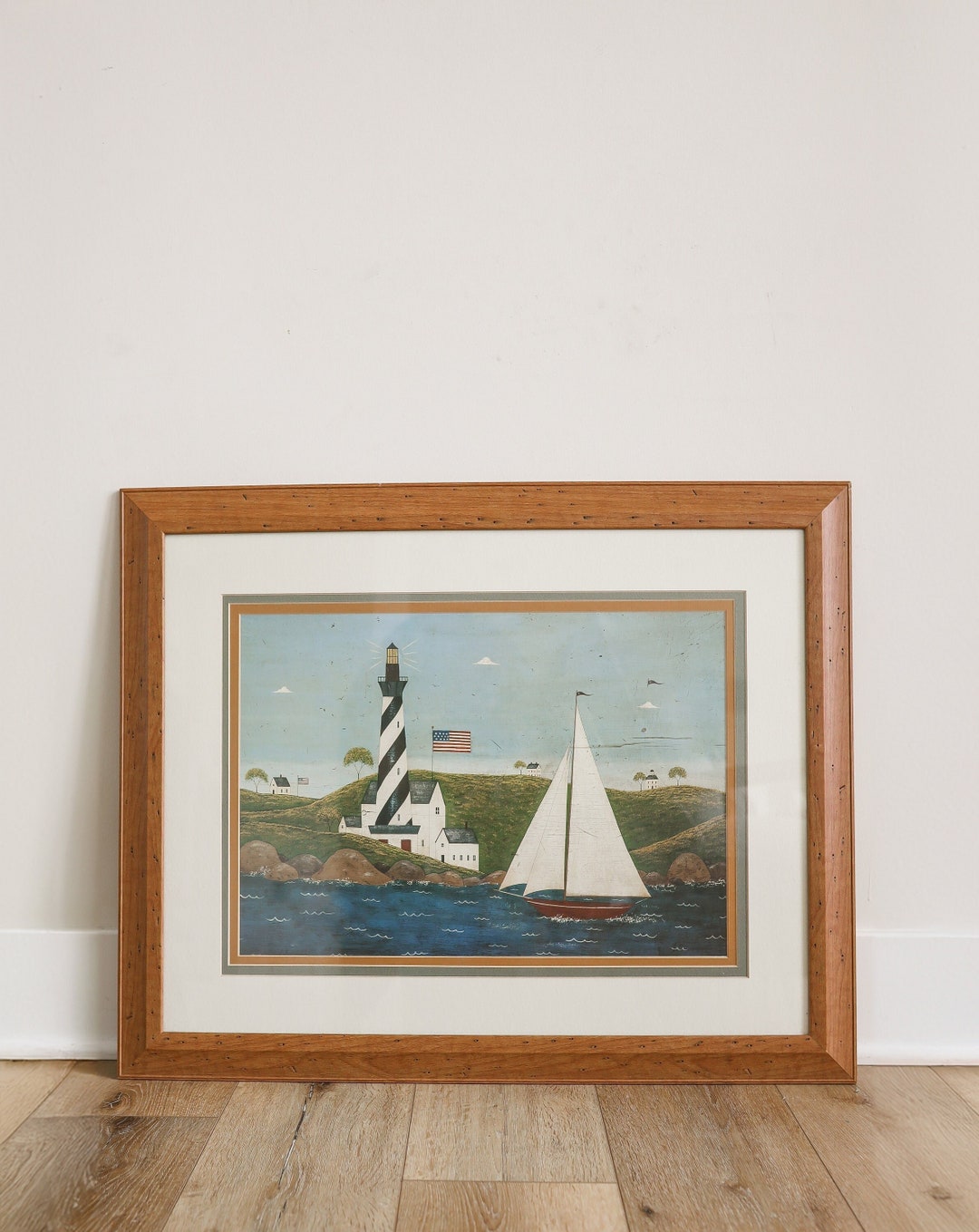 Rare Warren Kimble Costal Breeze II Print Nautical Wood Framed Art ...