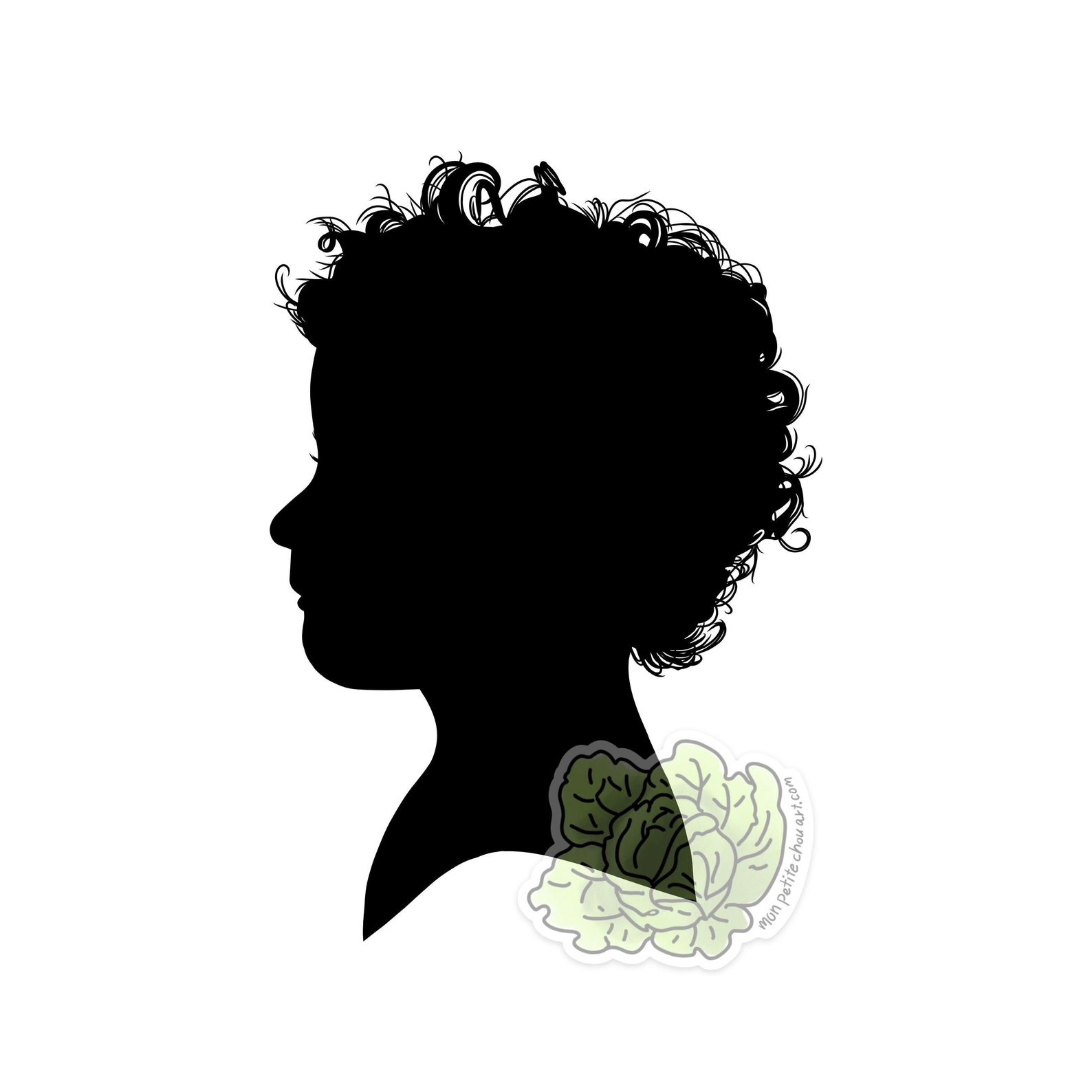 Custom Silhouette Art Portrait Heirloom Keepsake (single Portrait) - Etsy