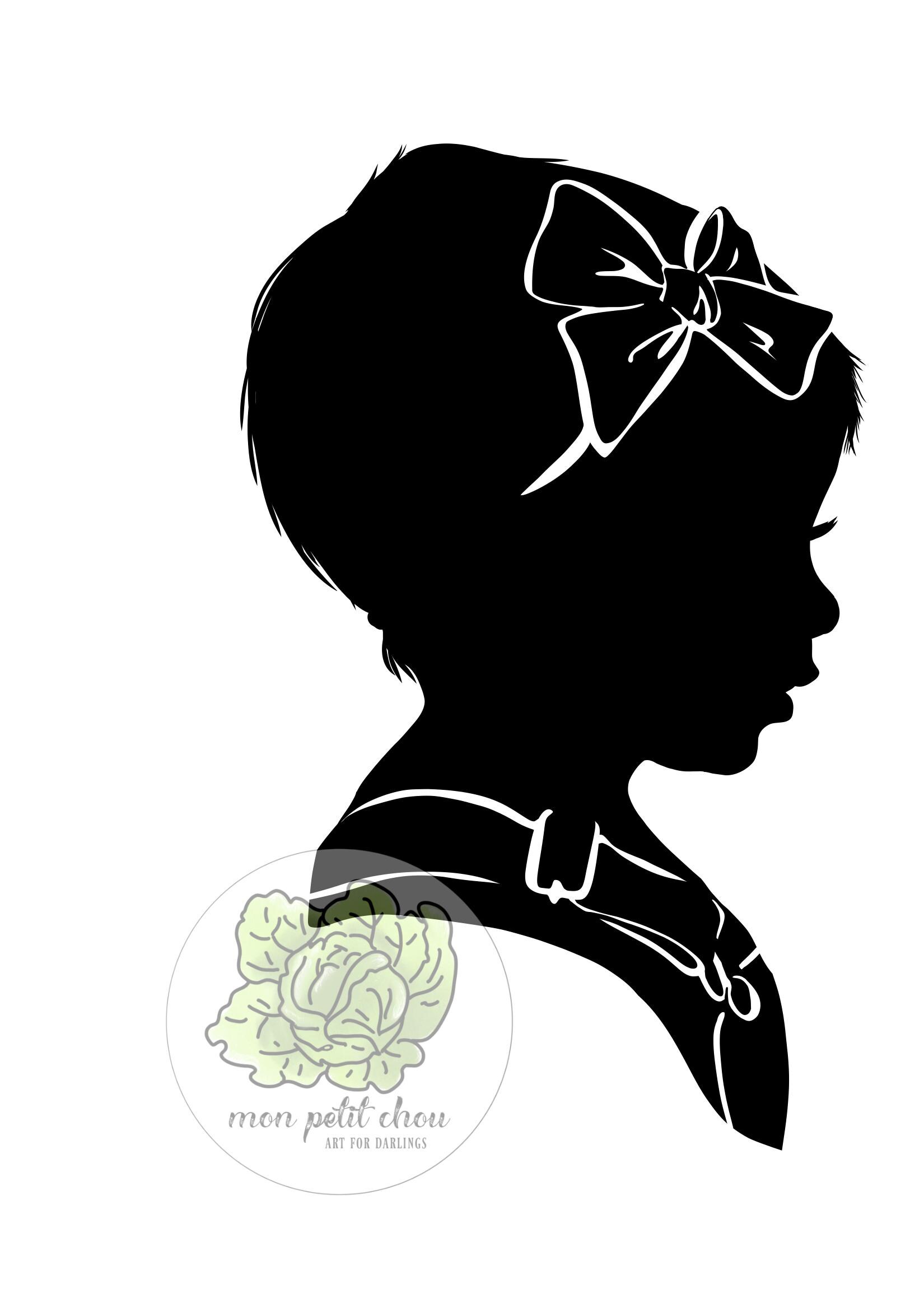 Custom Silhouette Art Portrait Heirloom Keepsake (single Portrait) - Etsy