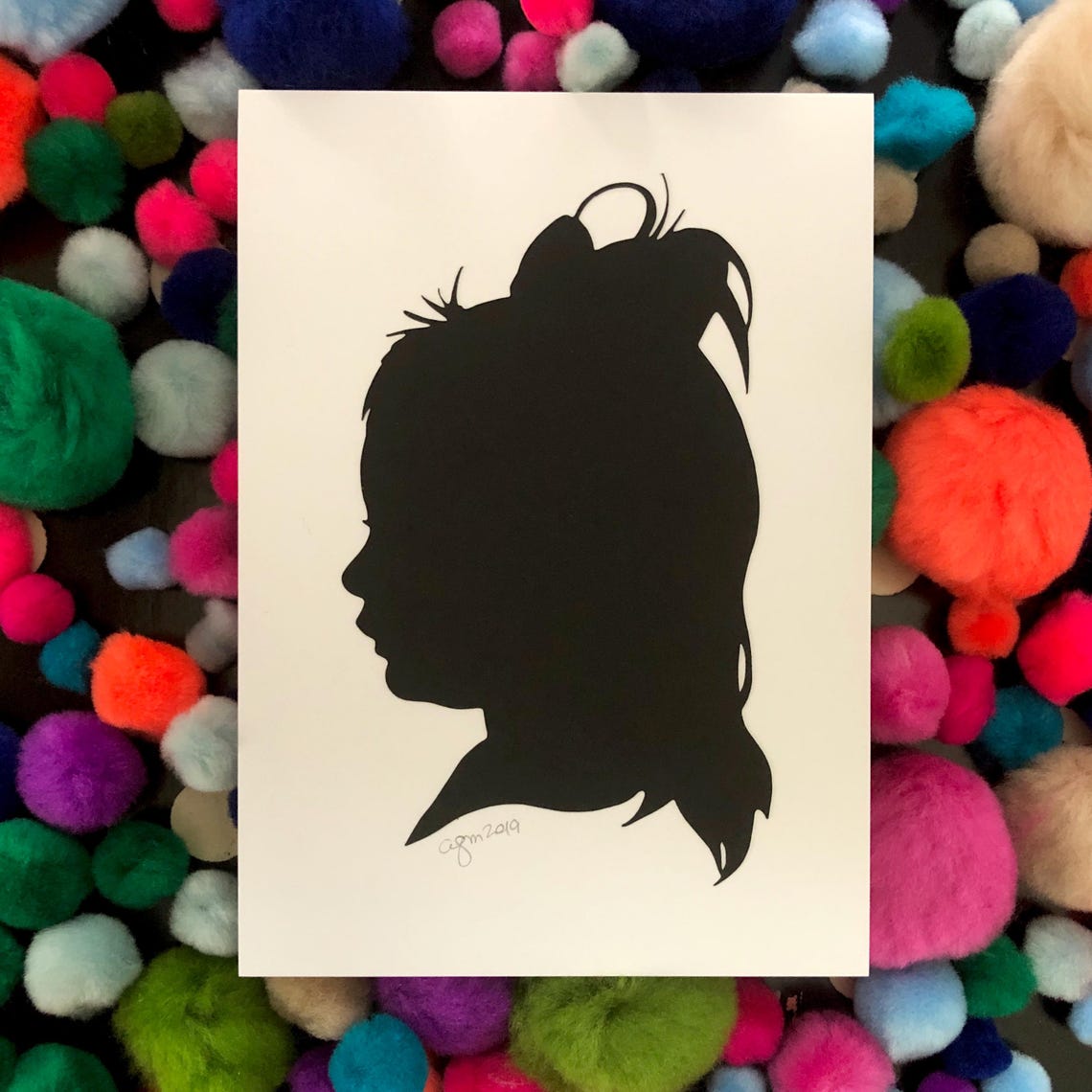 Custom Silhouette Art Portrait Heirloom Keepsake (single Portrait) - Etsy