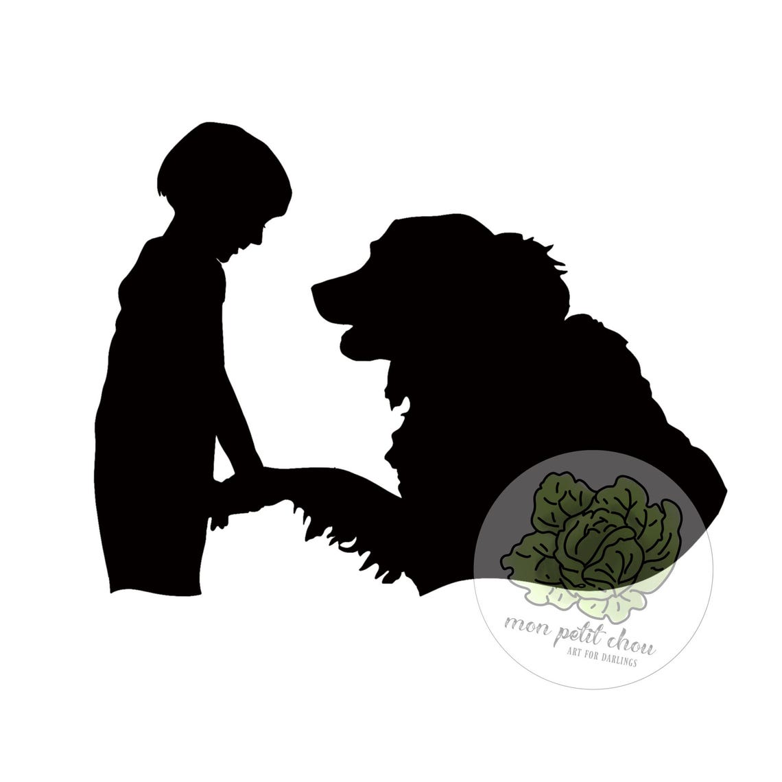 Custom Silhouette Art Portrait Heirloom Keepsake (double Portrait) - Etsy
