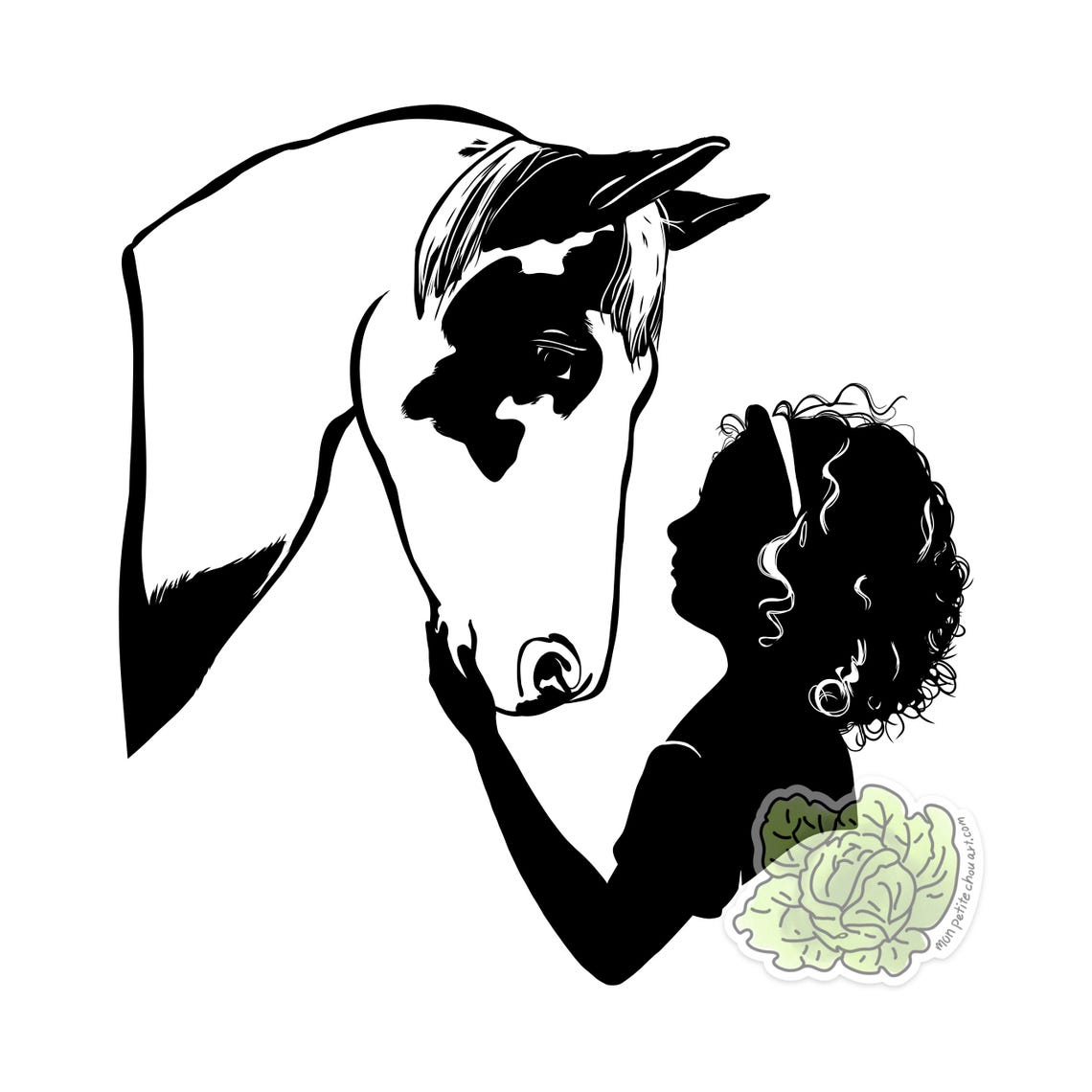 Custom Silhouette Art Portrait Heirloom Keepsake double Portrait - Etsy