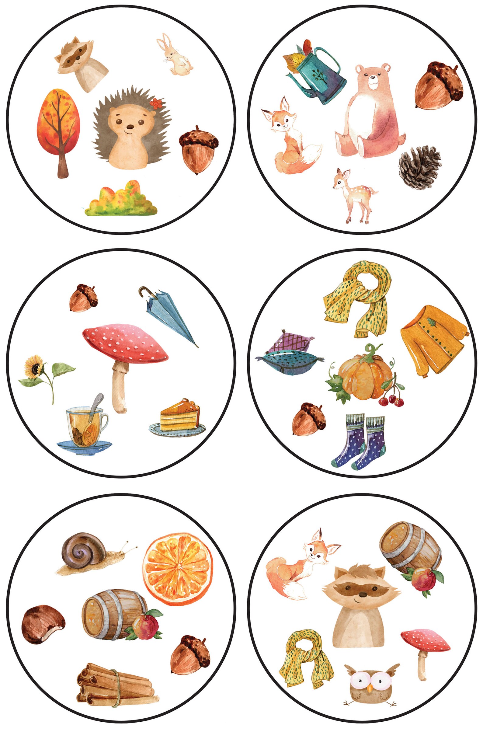 Autumn/fall Dobble/ Spot It/match It Card Game - Etsy