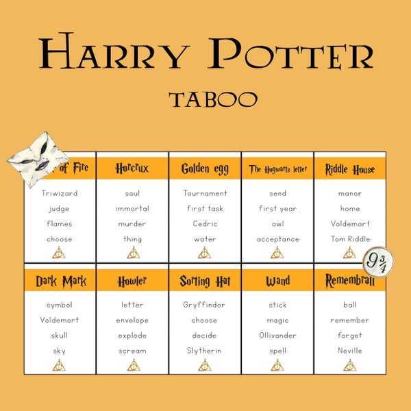 Halloween Taboo Games - Etsy