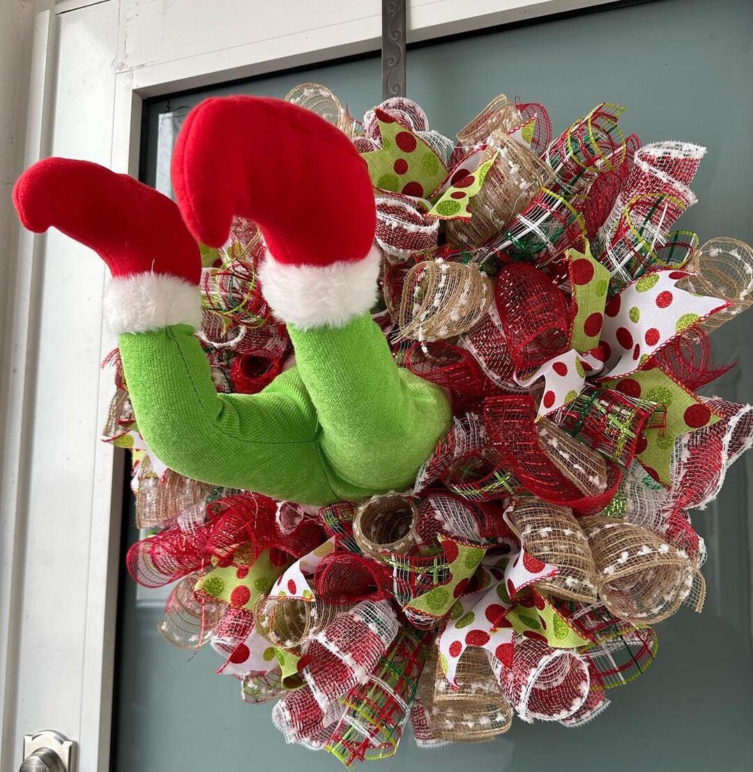 The Grinch Christmas Wreath - Etsy