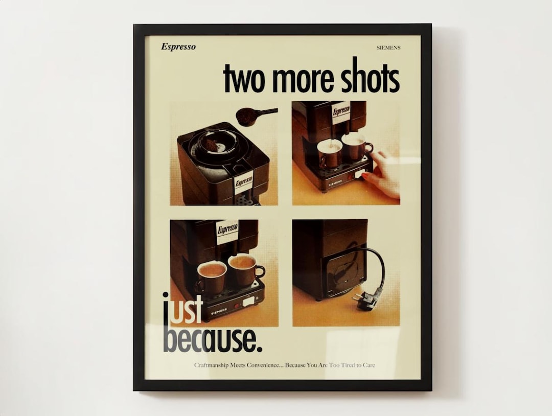 Espresso Vintage Ad Poster, Coffee Print, Retro Print, Coffee Bar Art ...