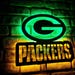 Green Bay Packers Led Lighted Sign, G Packers Wall Decor, Illuminated ...