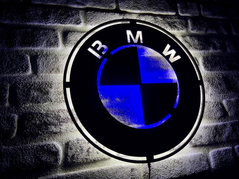 BMW Logo Led Sign Bmw Car Led Sign M Power Led Light M Power Wall Decor ...