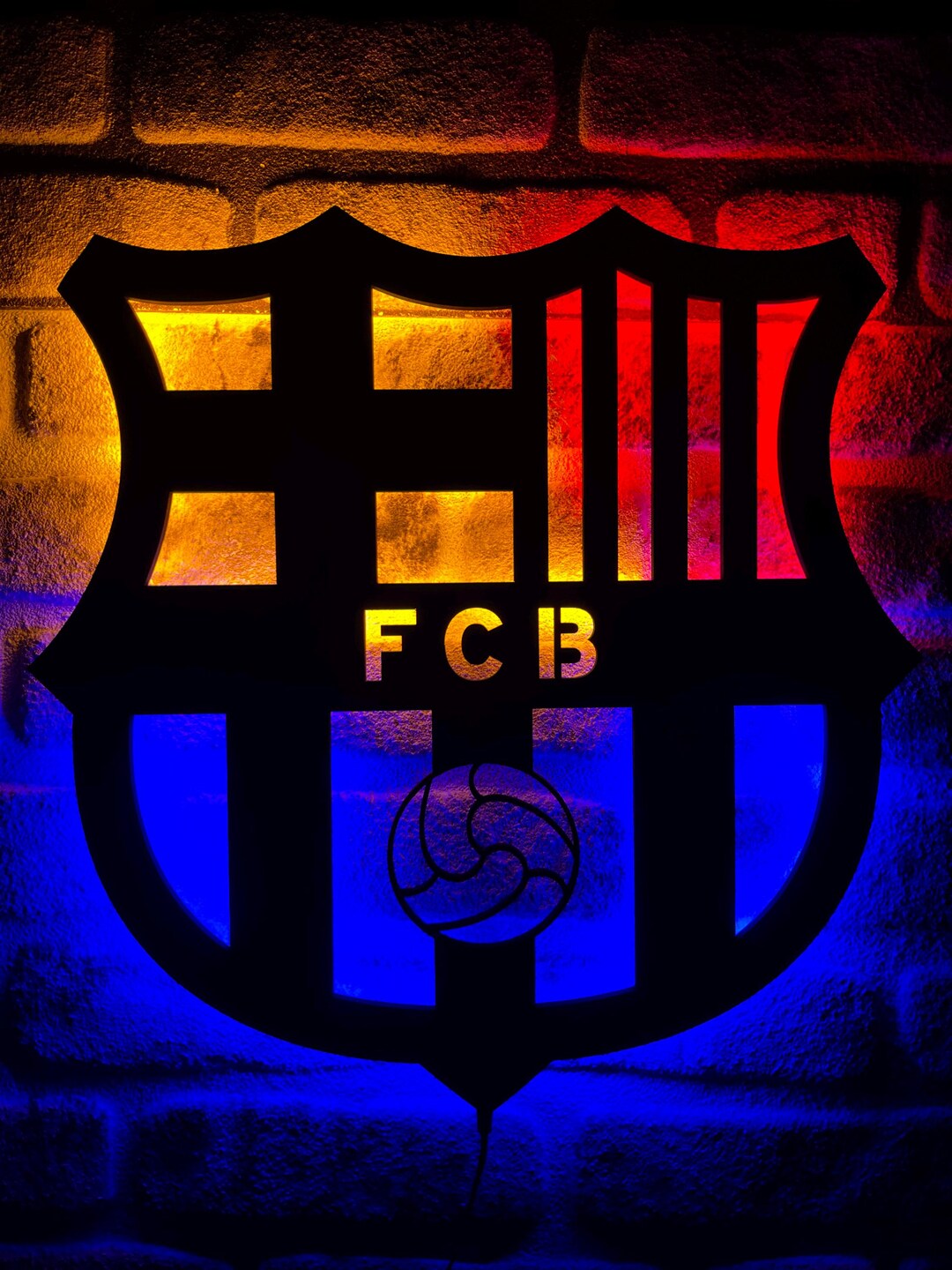 Barcelona LED Sign: Football Team Mancave Decor - Etsy