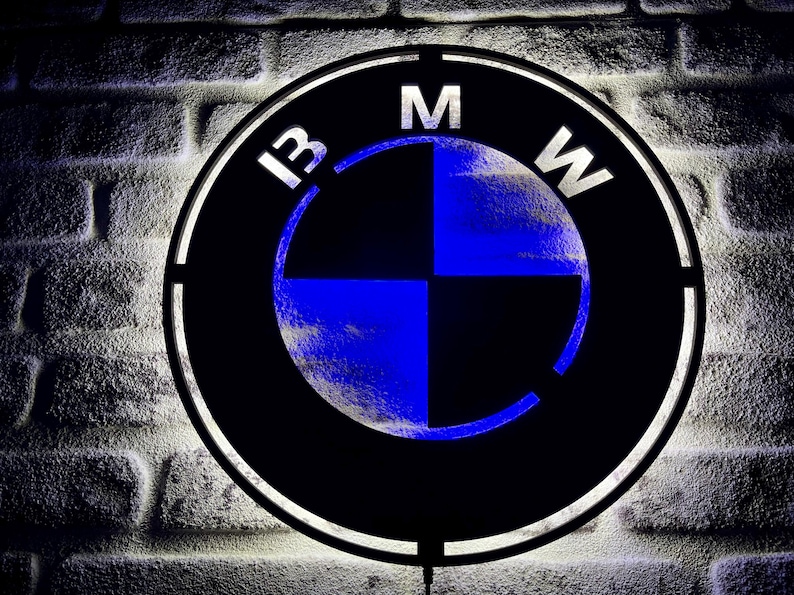 BMW Logo Led Sign Bmw Car Led Sign M Power Led Light M Power Wall Decor ...