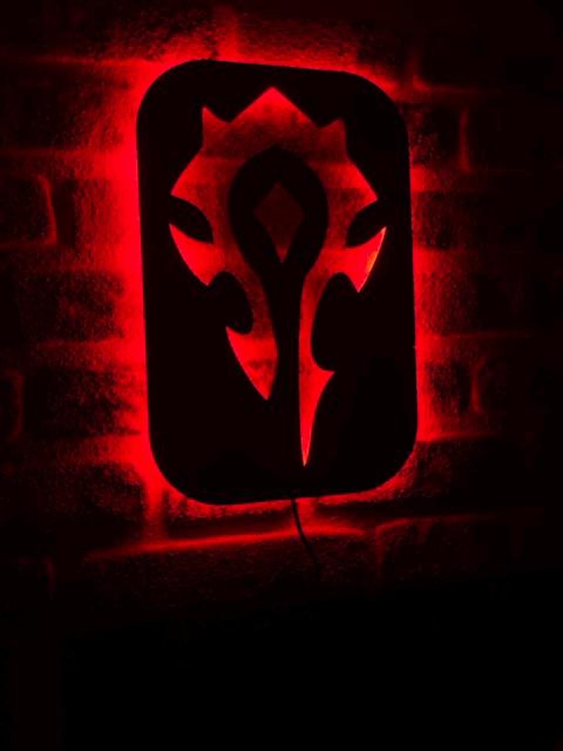 Horde Logo LED Wall Sign: World of Warcraft Gamer Decor - Etsy