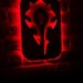 Horde Logo LED Wall Sign: World of Warcraft Gamer Decor - Etsy