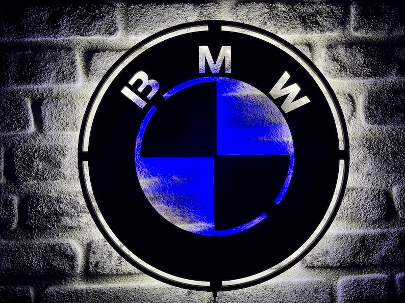 BMW Logo Led Sign Bmw Car Led Sign M Power Led Light M Power Wall Decor ...