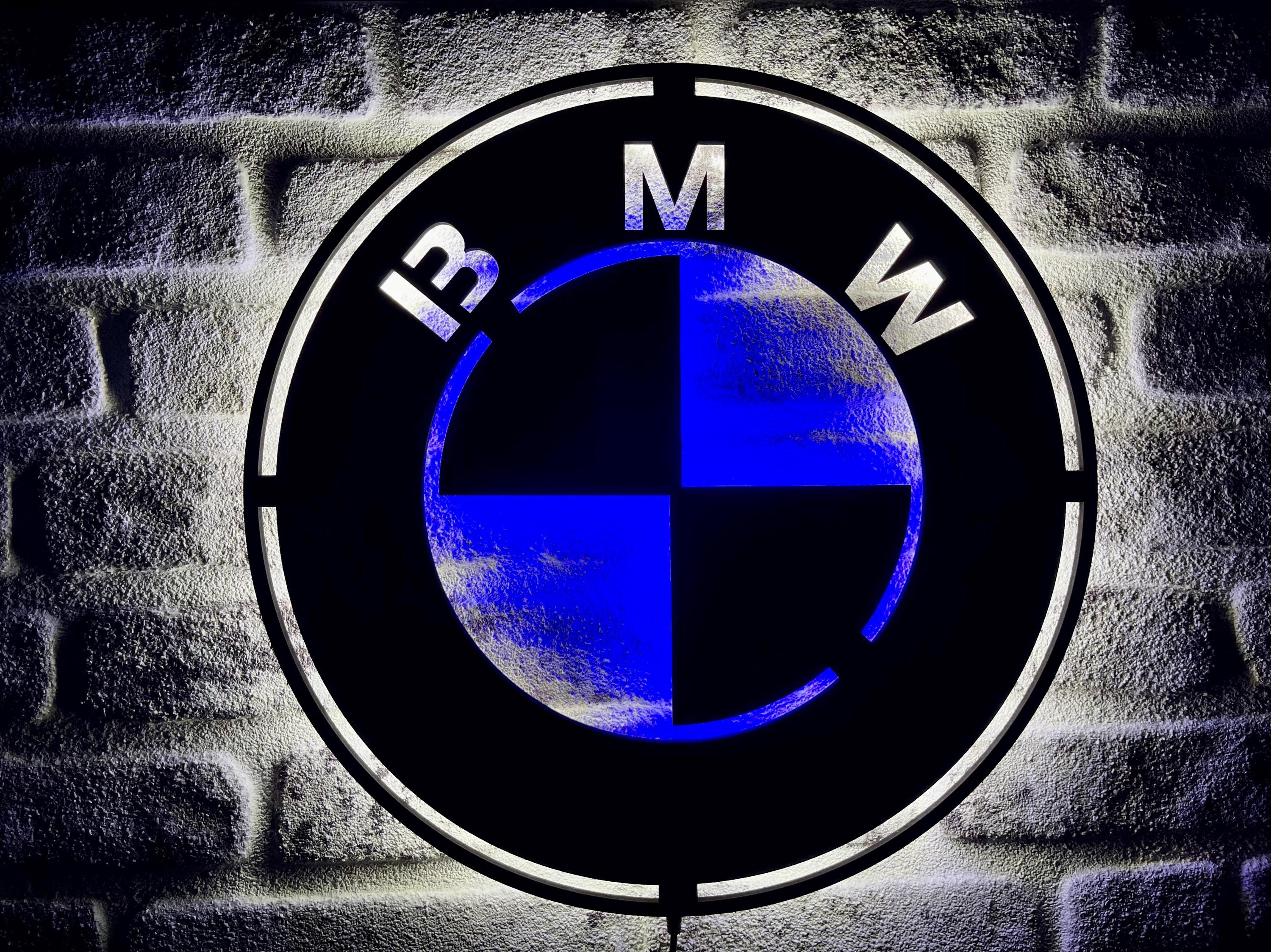 BMW Logo Led Sign Bmw Car Led Sign M Power Led Light M Power Wall Decor ...